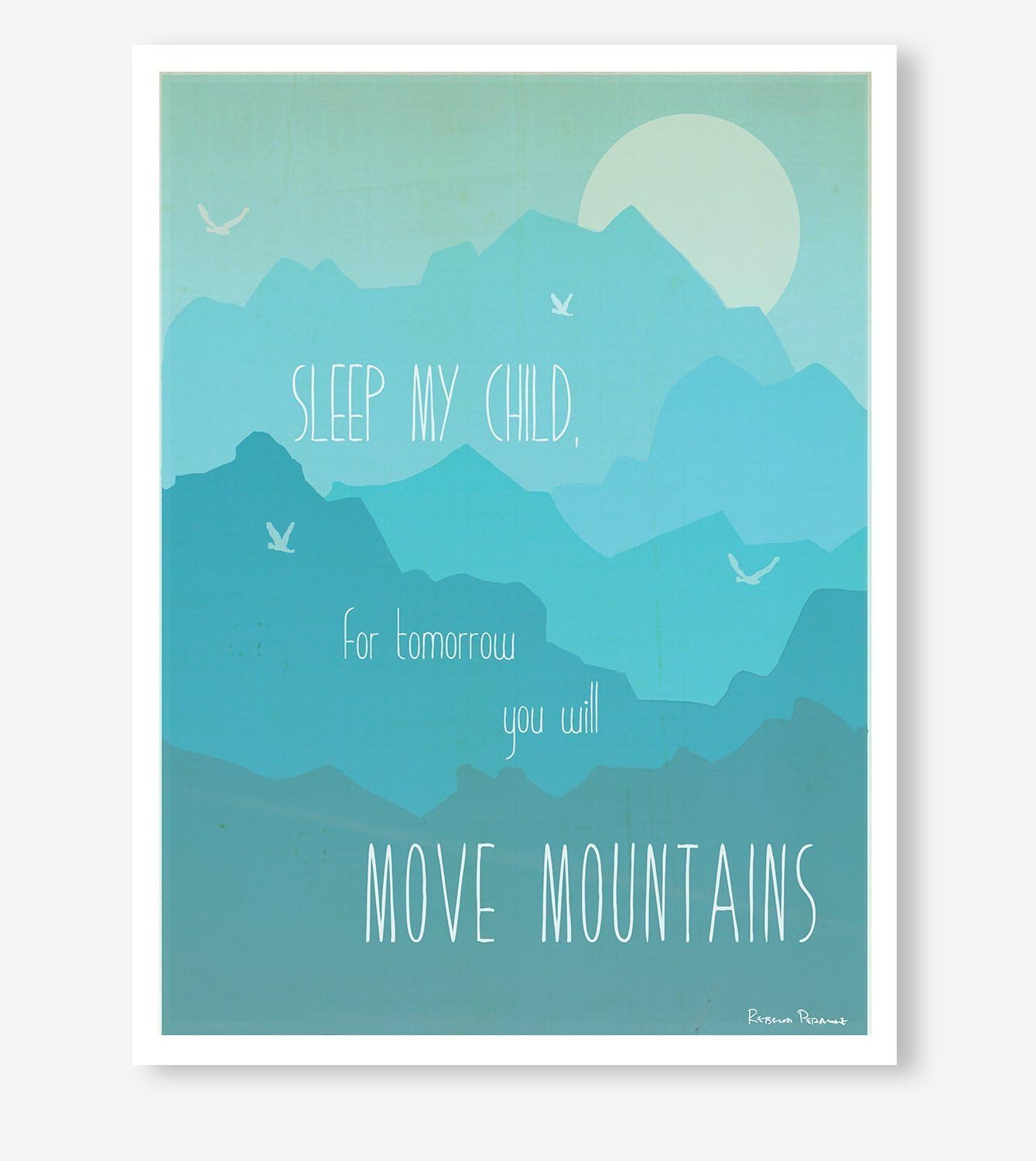 Amazon.com: Children Inspire Design Kid's Wall Art Move Mountains 11x14 ...