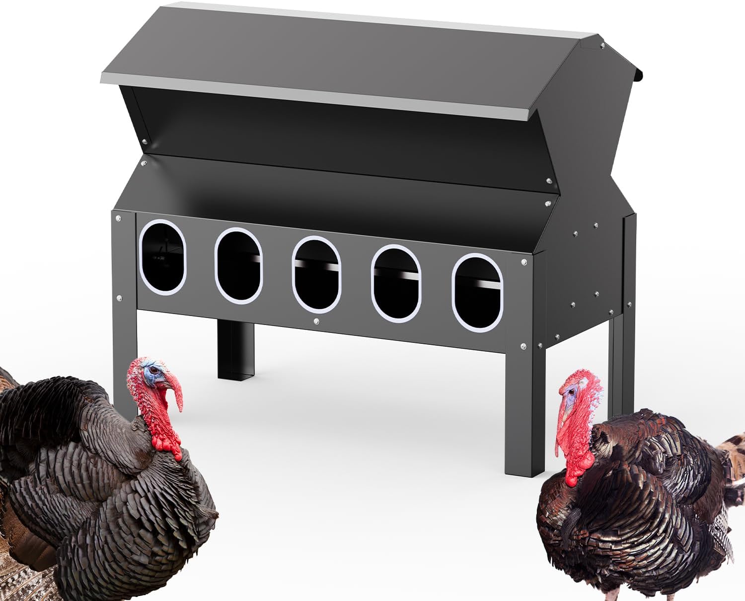 Amazon.com : CoopWorx Poultry Feeder - 80 lb Capacity - Adjustable ...