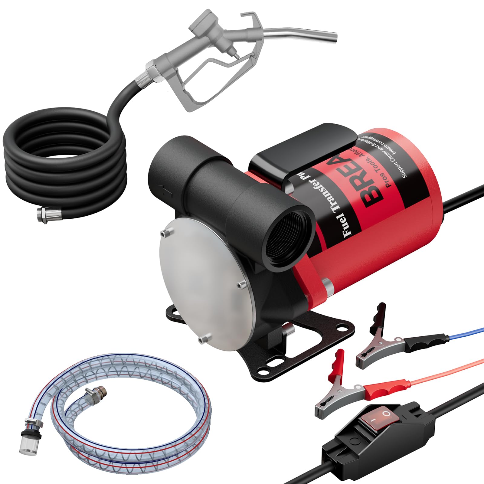 Snapklik.com : Fuel Transfer Pump 12 Volt w/Manual Nozzle 10 GPM High ...