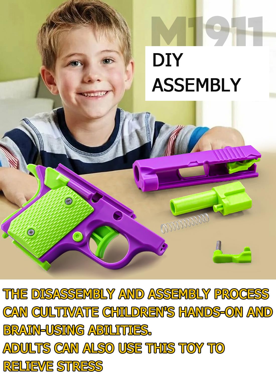 Snapklik.com : Fidget Gun Toy, Fidget Blaster Gun 1911 Titan Stress ...