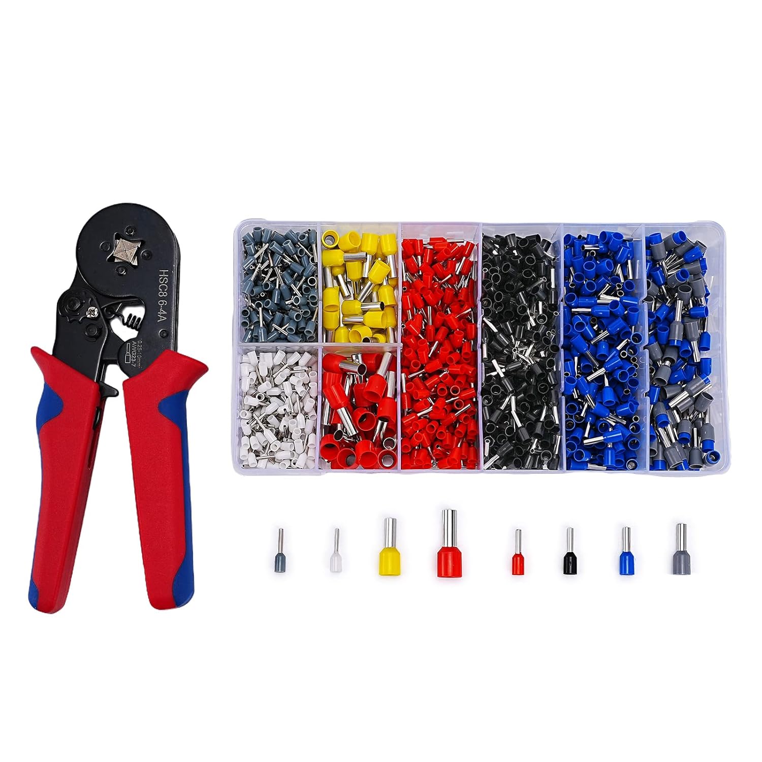 BELLA BAYS 1200 Pcs Wire Ferrule Terminal Set - Ferrule Wire Crimp Pin ...