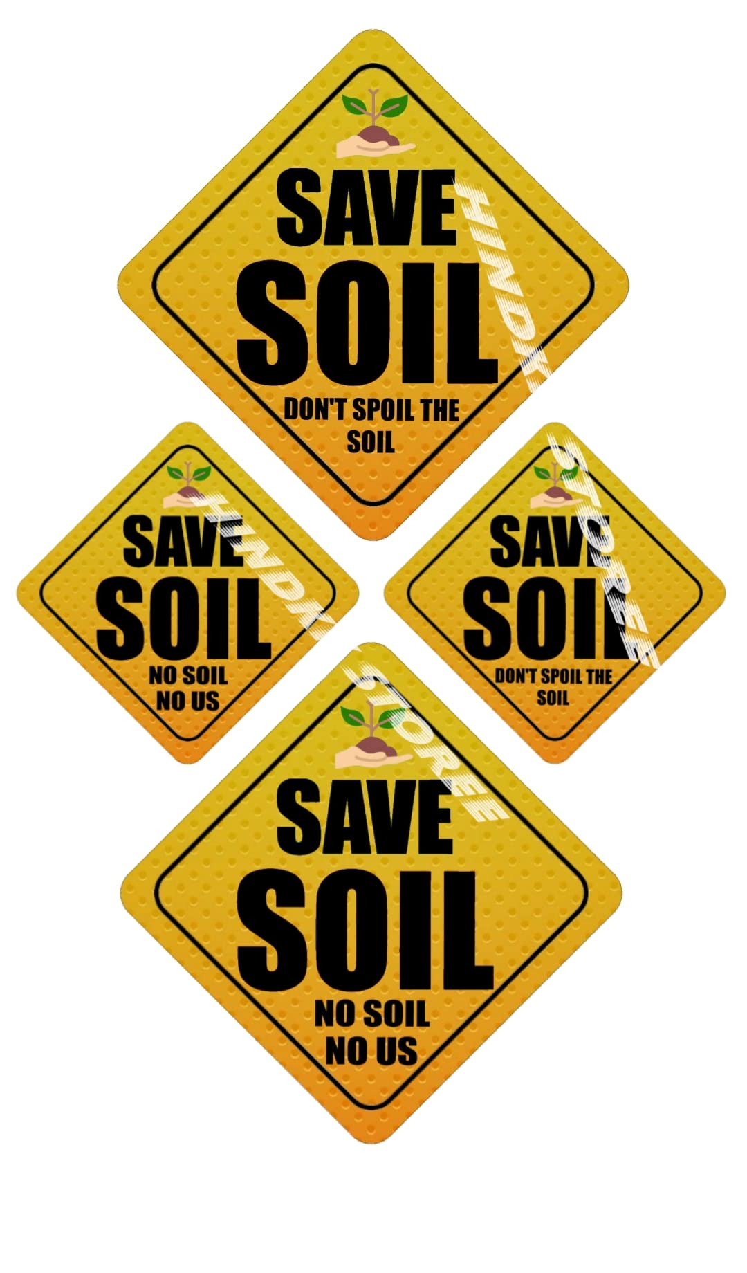 Buy Save Soil Sticker Sticker Pack of 4 (4 & 5 inch) | Save Soil Save ...