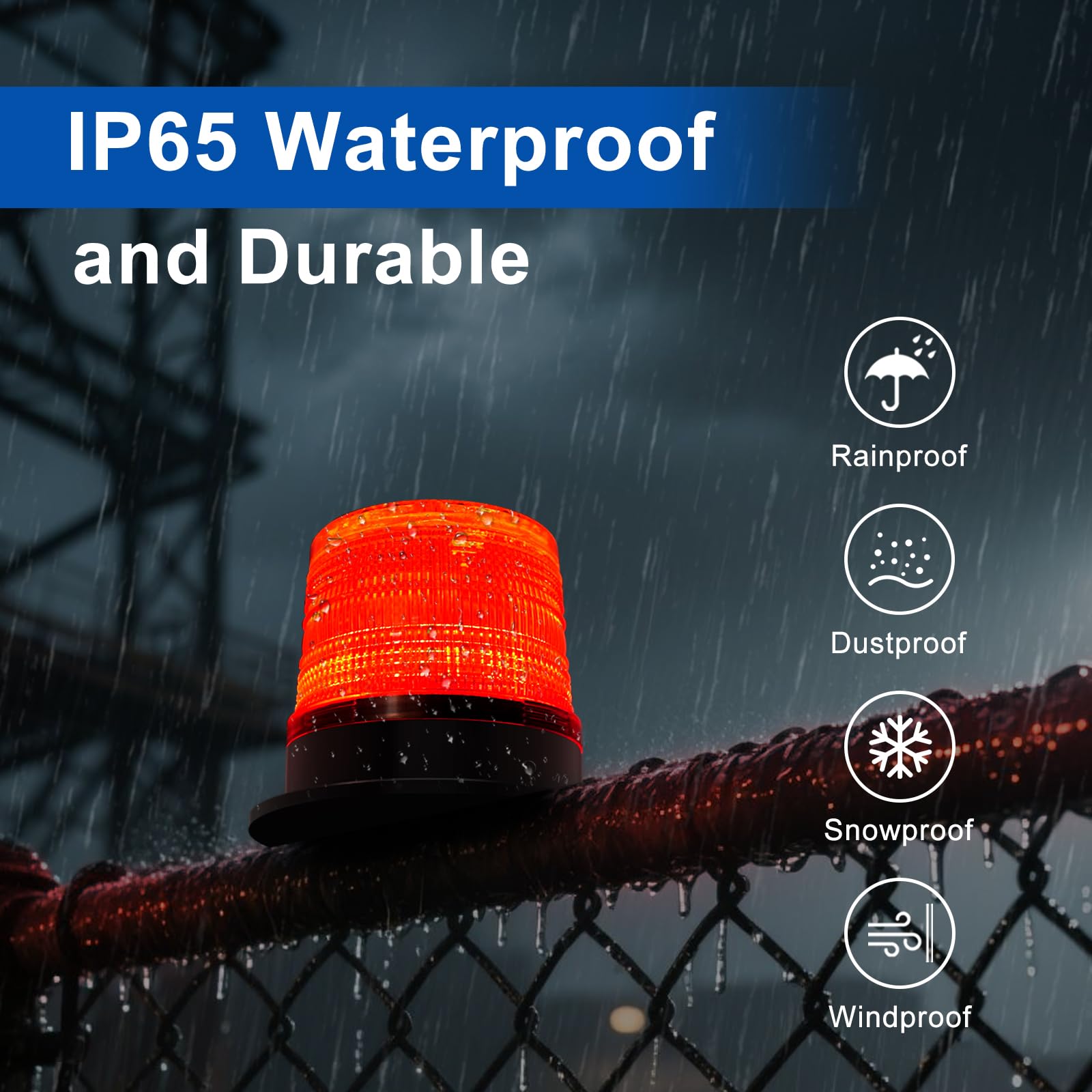 Blue Strobe Lights Aolyty Solar Strobe Warning Light With Strong ...