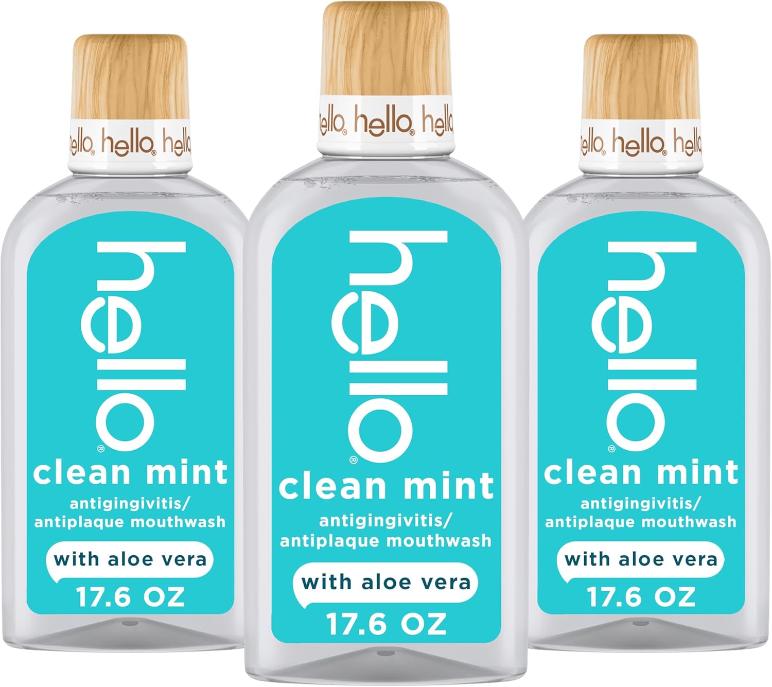 Amazon.com: Hello Clean Mint Alcohol Free Mouthwash with Aloe Vera, 17. ...