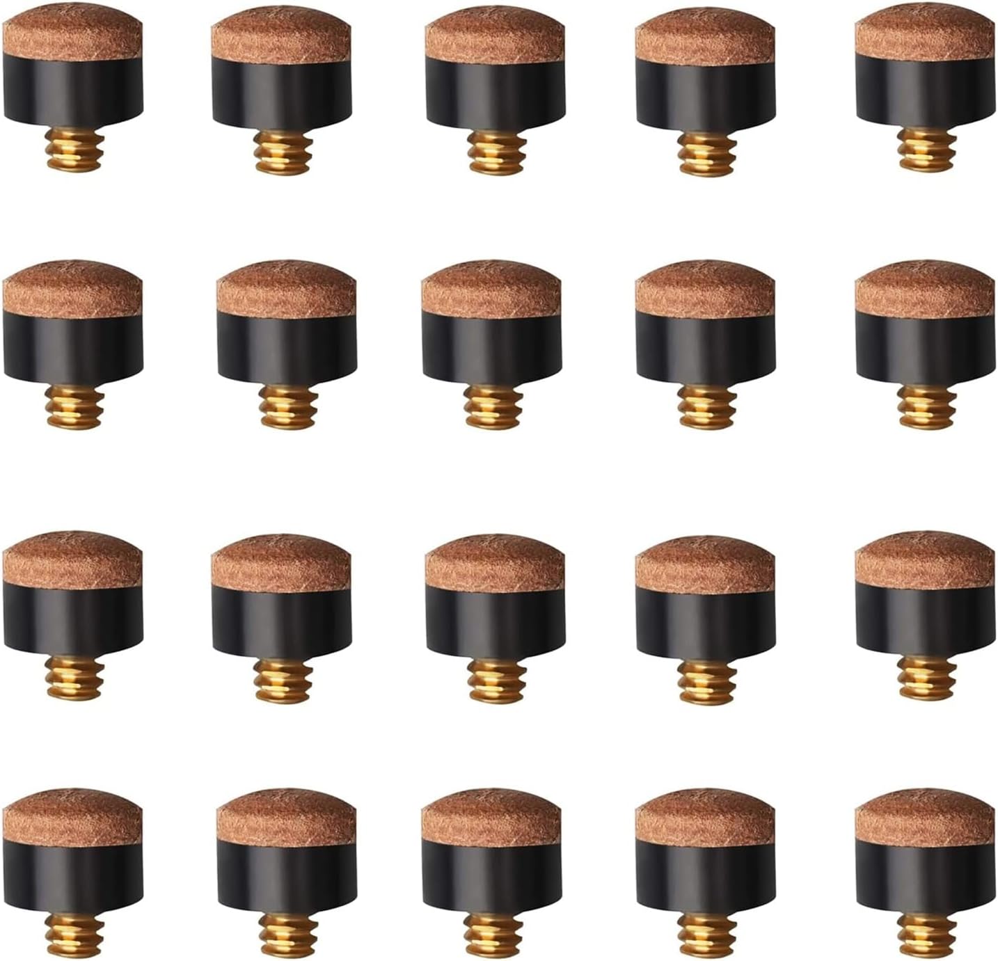 LICQIC 10 Pcs Pool Cue Tips Screw On, 10 mm Pool Queue Tips with ...