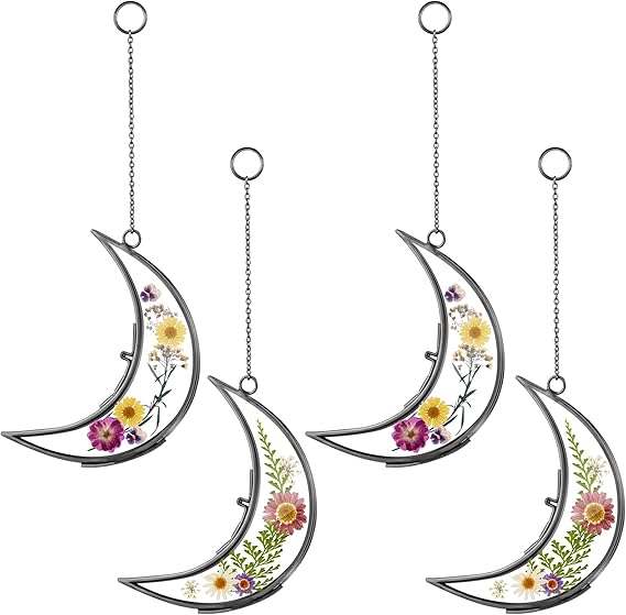 Amazon.com - Lineshading 4 Pcs Glass Pressed Flower Frames Double Glass ...
