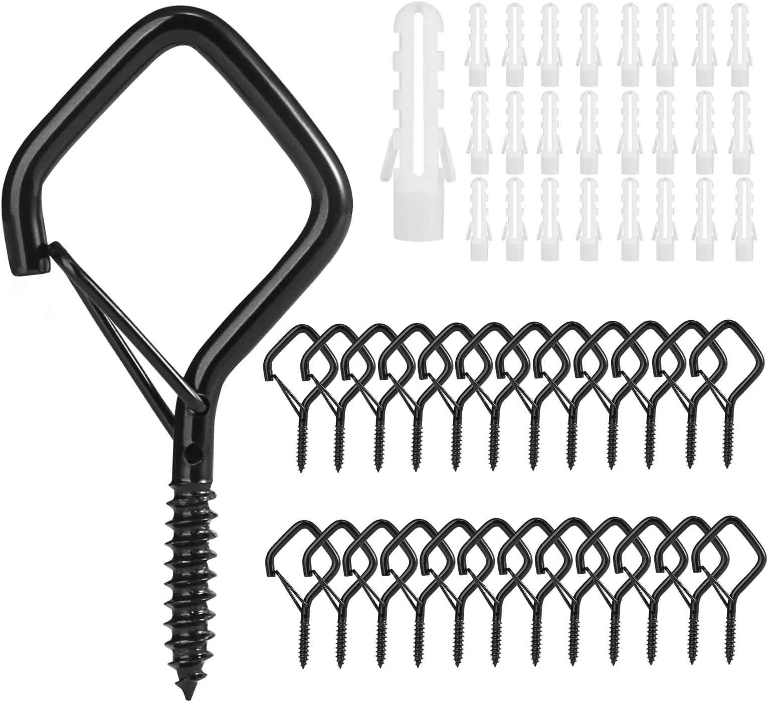 Amazon.com: Screw Hooks, 25 Pcs Q Hanger Hooks for Hanging, Heavy Duty ...