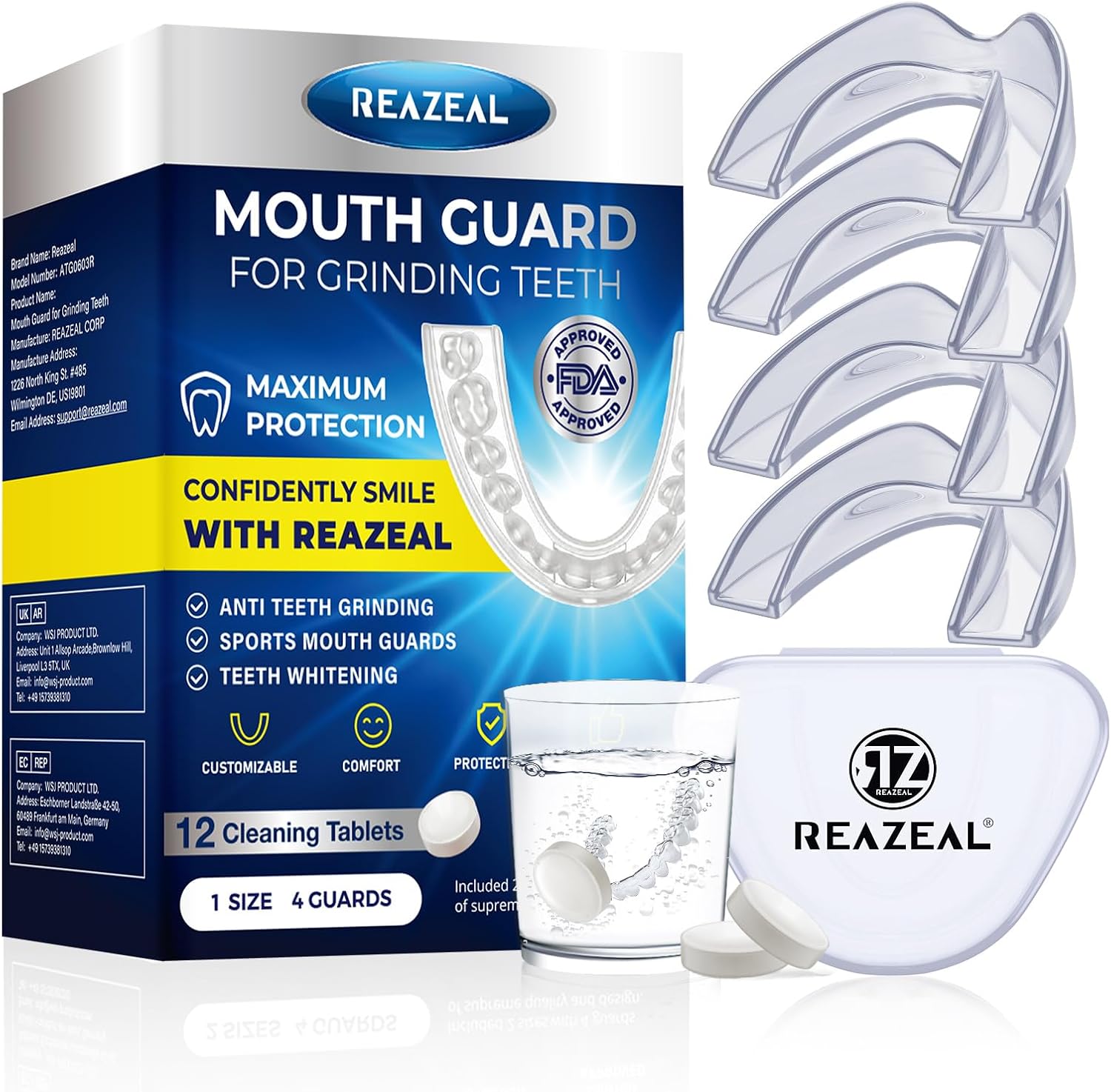 Mouth Guard for Grinding Teeth at Night: Moldable Dental Guard for ...