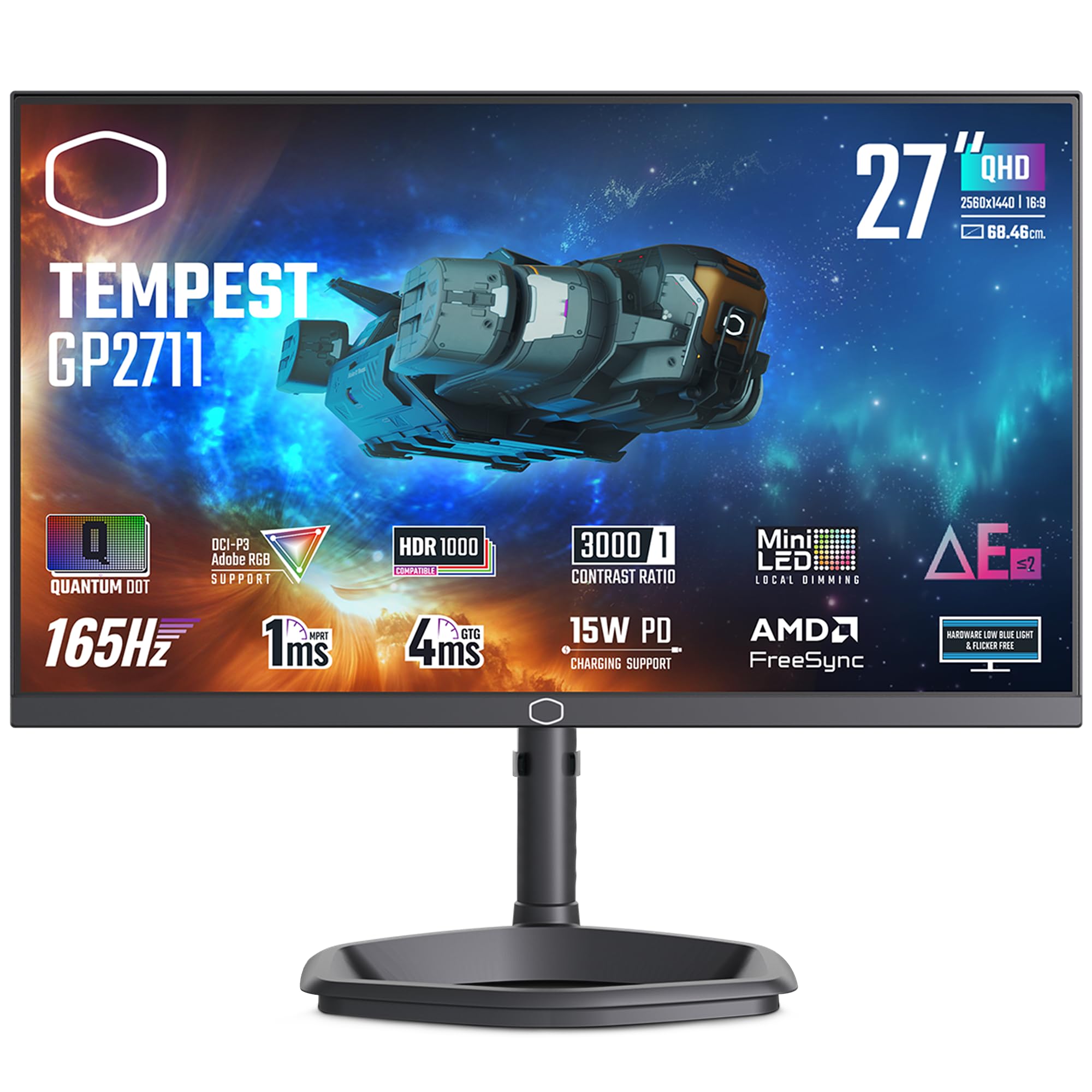 Cooler Master Tempest GP2711 27 inç ekran, WQHD (2560 x 1440), 165 Hz ...