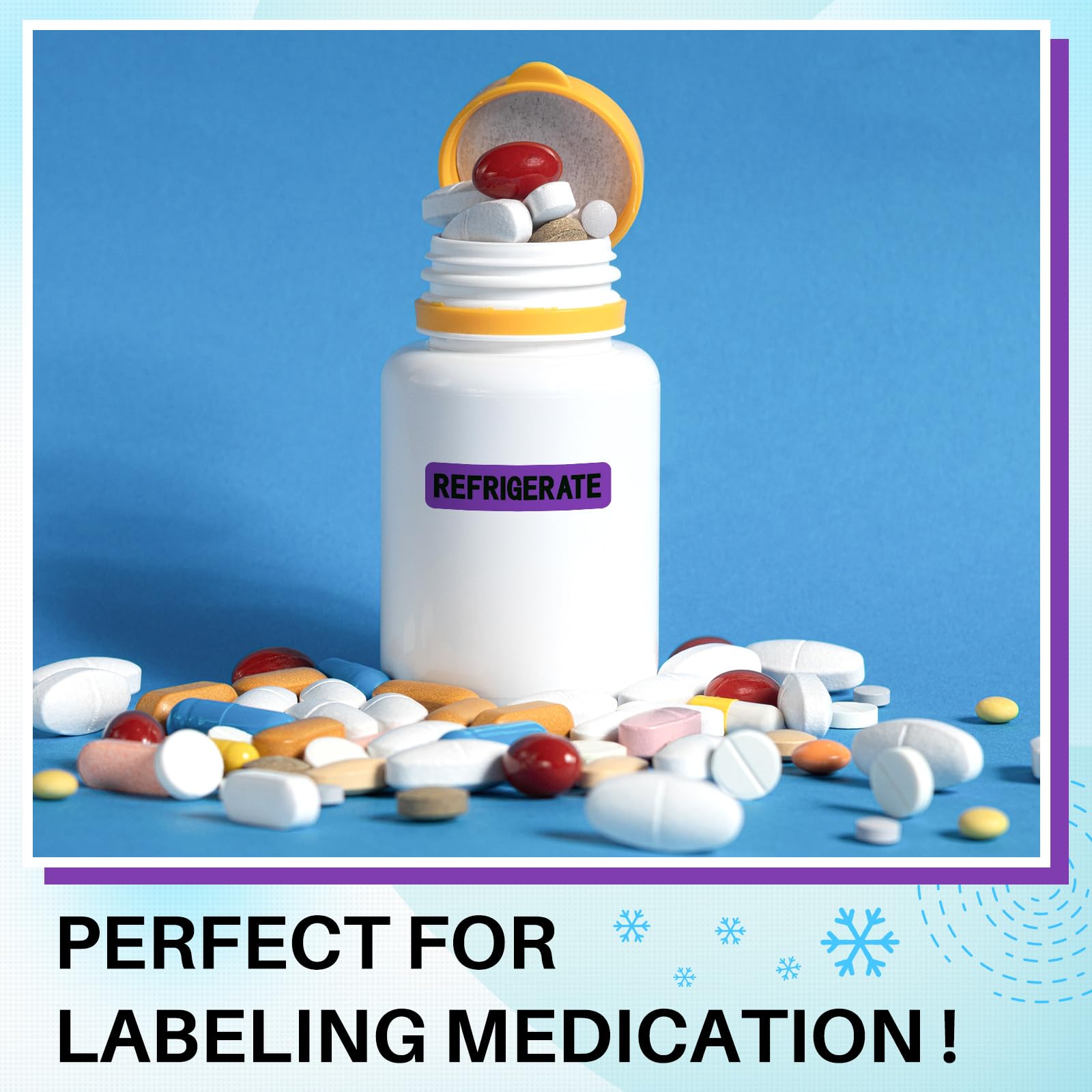 Waterproof Medical Labels Saypacck 500 Pcs Keep Refrigerated Stickers ...