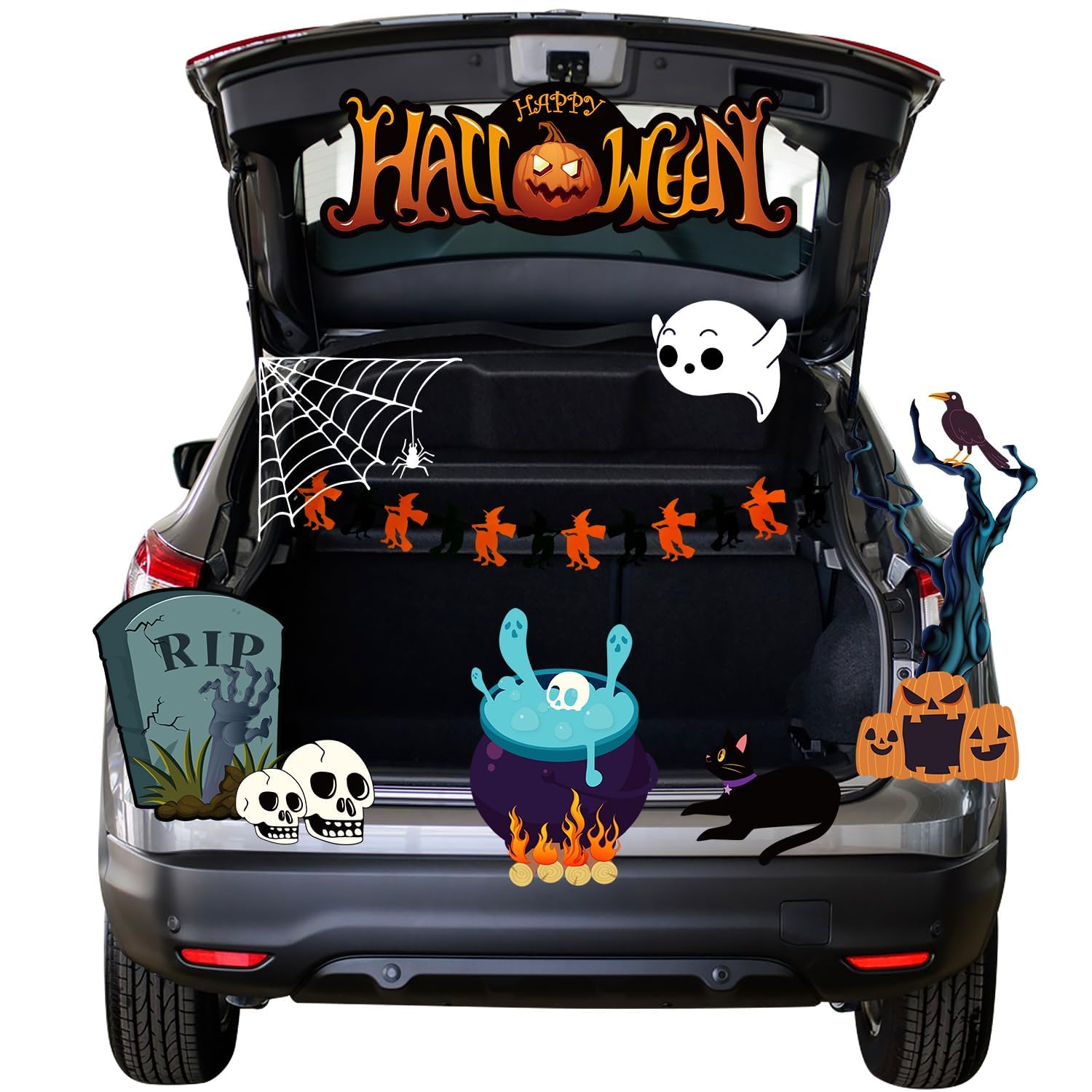 Amazon.com: Digi4U Trunk or Treat Car Decorations Kit,Halloween Car Decorations for SUV ...