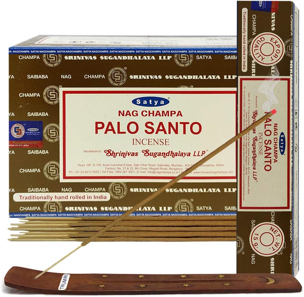 Amazon.com: Palo Santo Incense Sticks and Incense Stick Holder Bundle ...