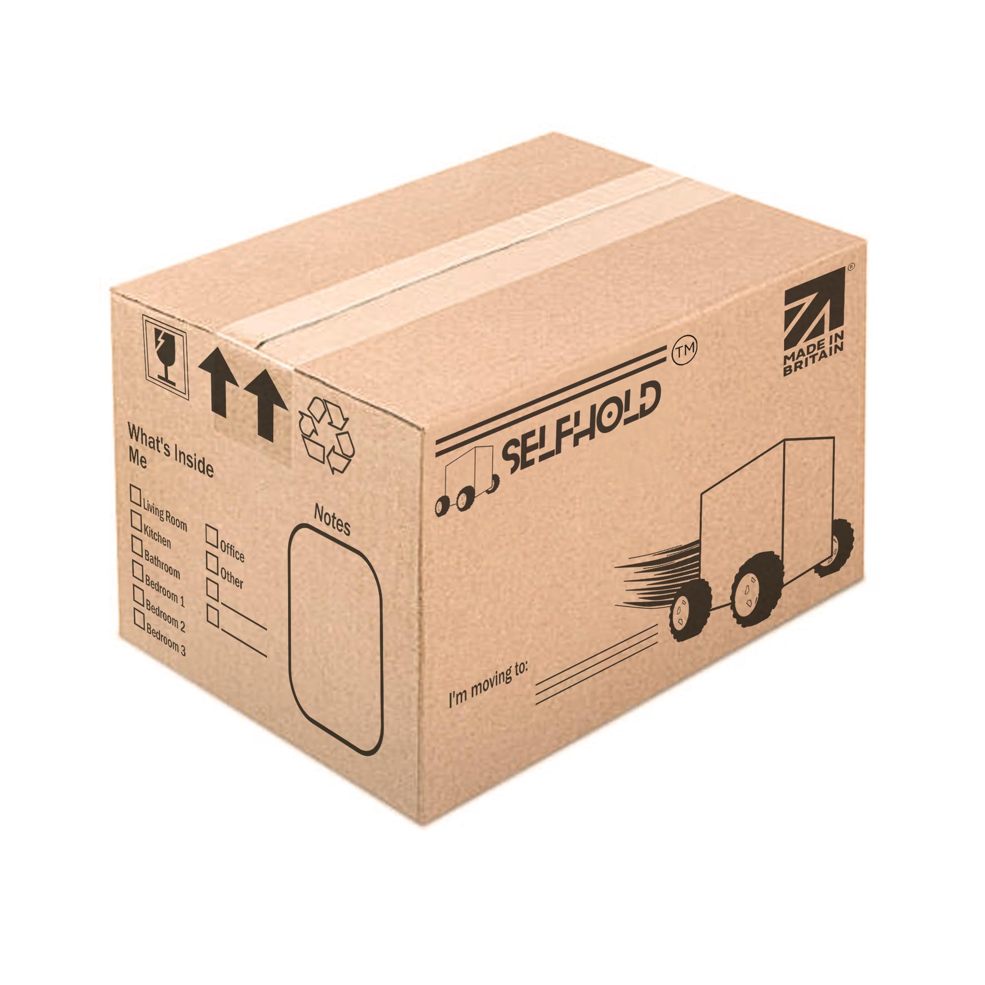 SelfHold X-large Double Wall Cardboard House Moving Boxes 58cm x 42cm x ...