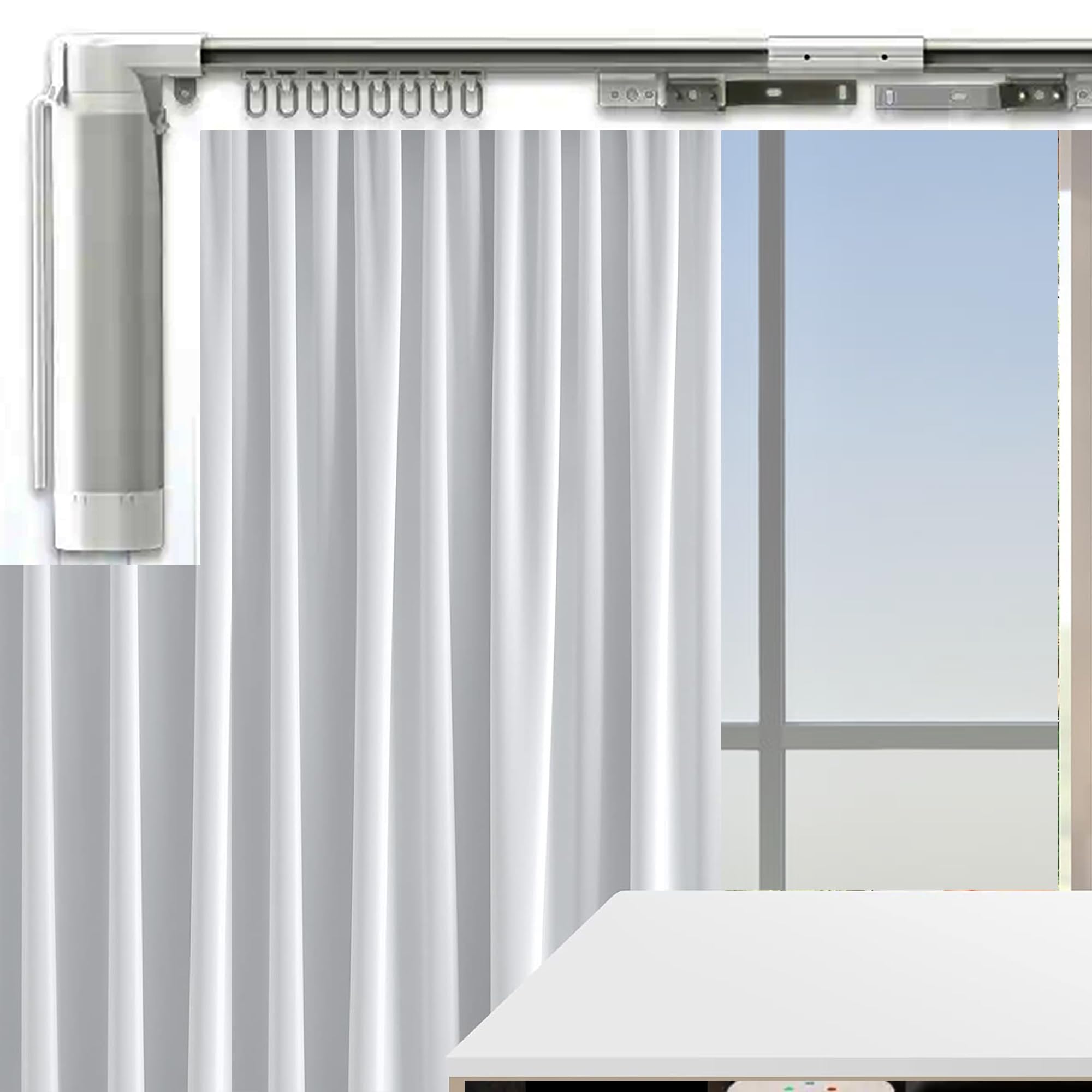 Buy Smart Motorized Curtain Kit, Wi-Fi Automatic Curtain Rail System ...