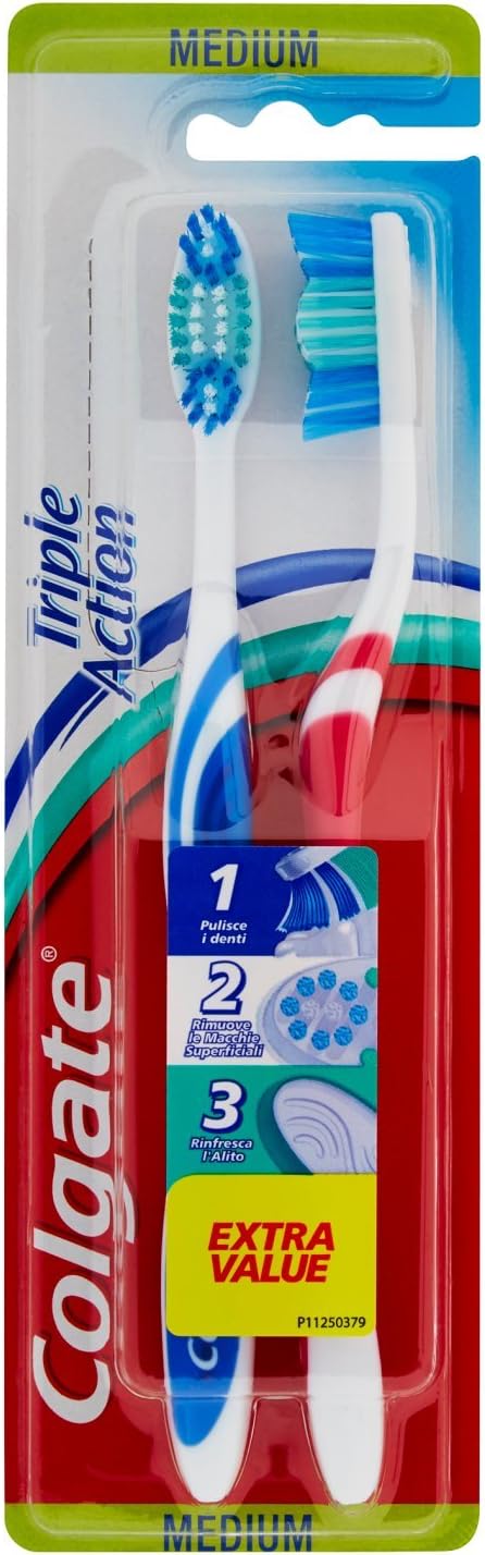 Colgate Triple Action Medium Toothbrush – Colour May Vary – Pack of 3 ...