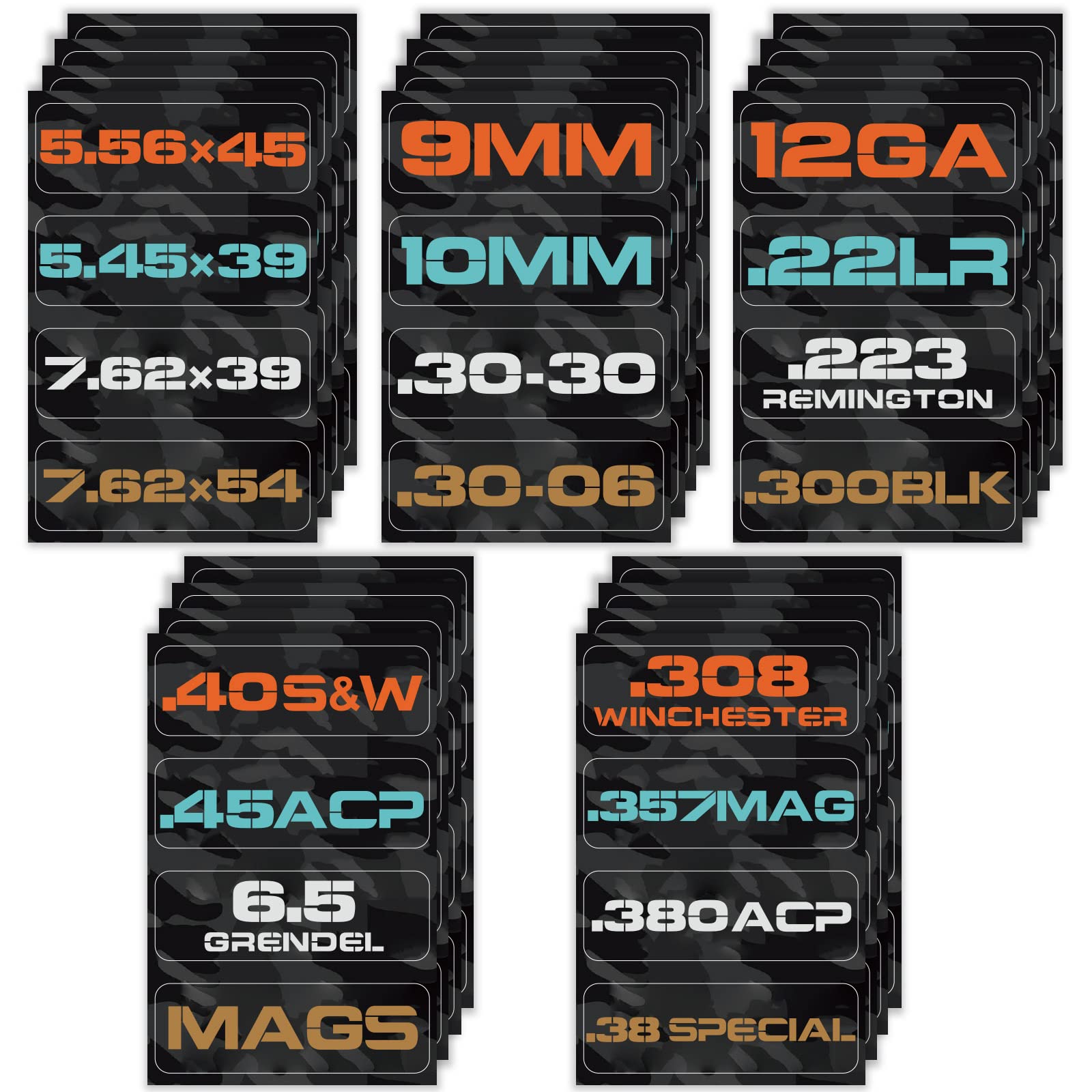 Amazon.com: Aolamegs Ammo Can Vinyl Sticker Set, Caliber Decal Labels ...