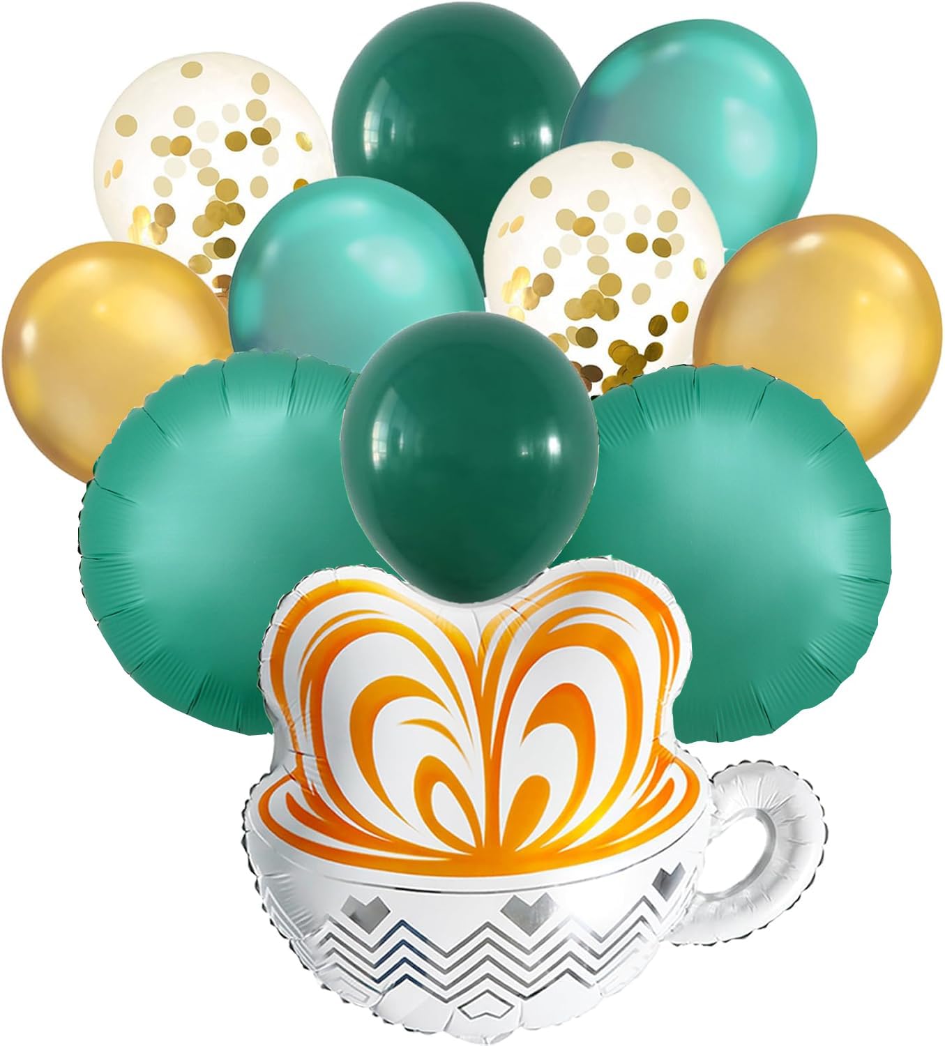 Amazon.com: 11Pcs Latte Coffee Cup Balloons Hot Chocolate Balloons Sets ...