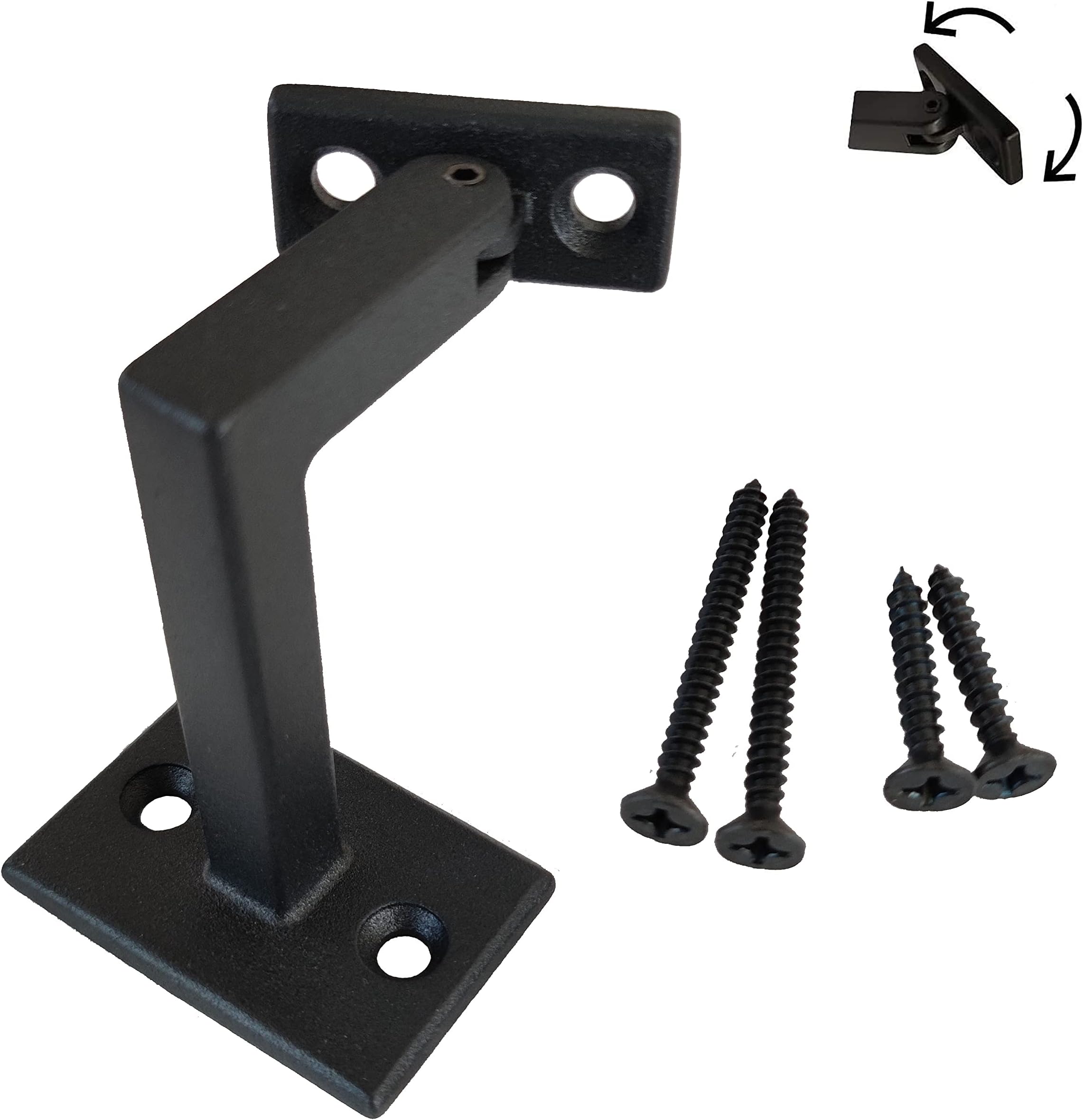 Amazon.com: RealPlus Handrail Bracket, 3" Staircase Hand Rail Brackets ...