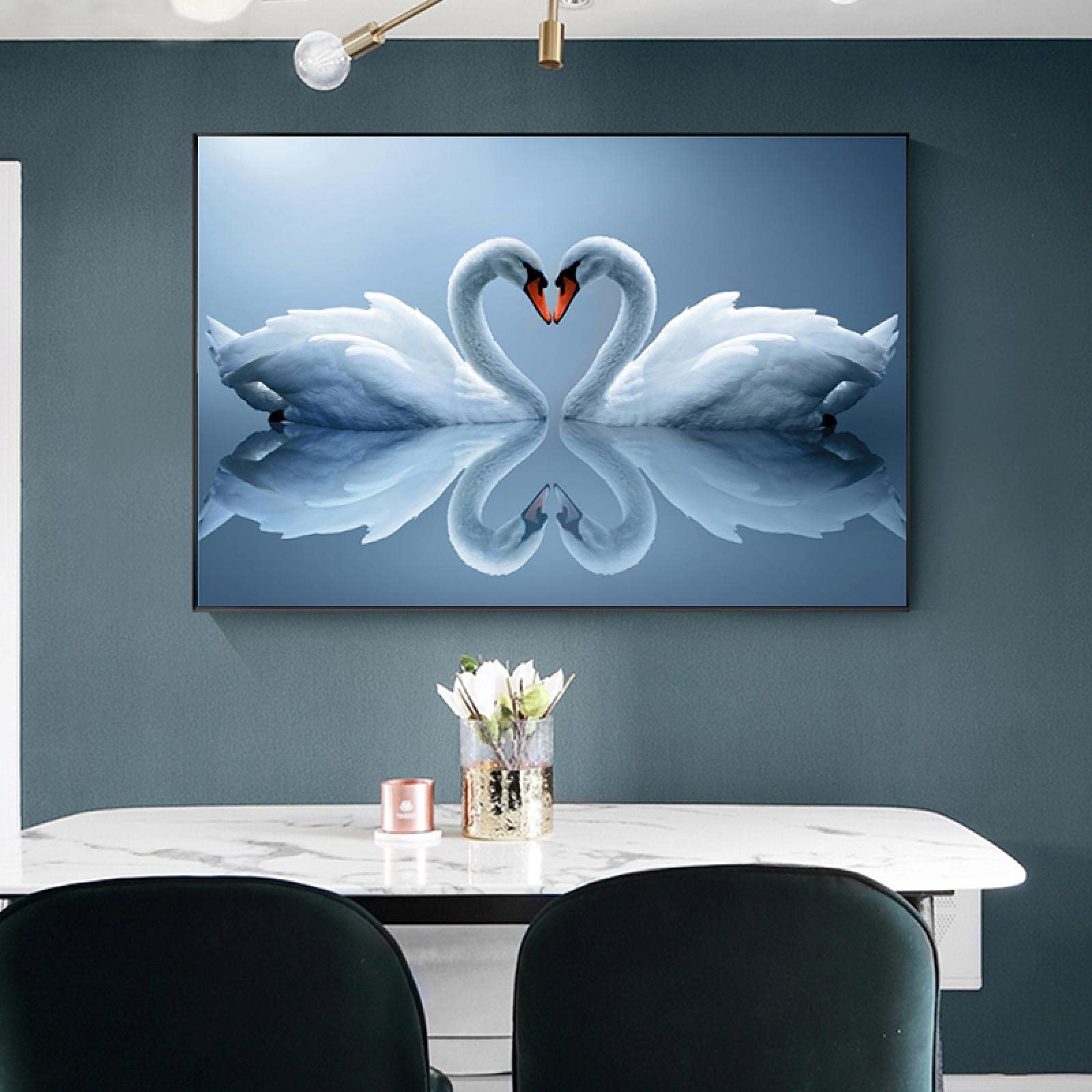 Swans Making A Heart