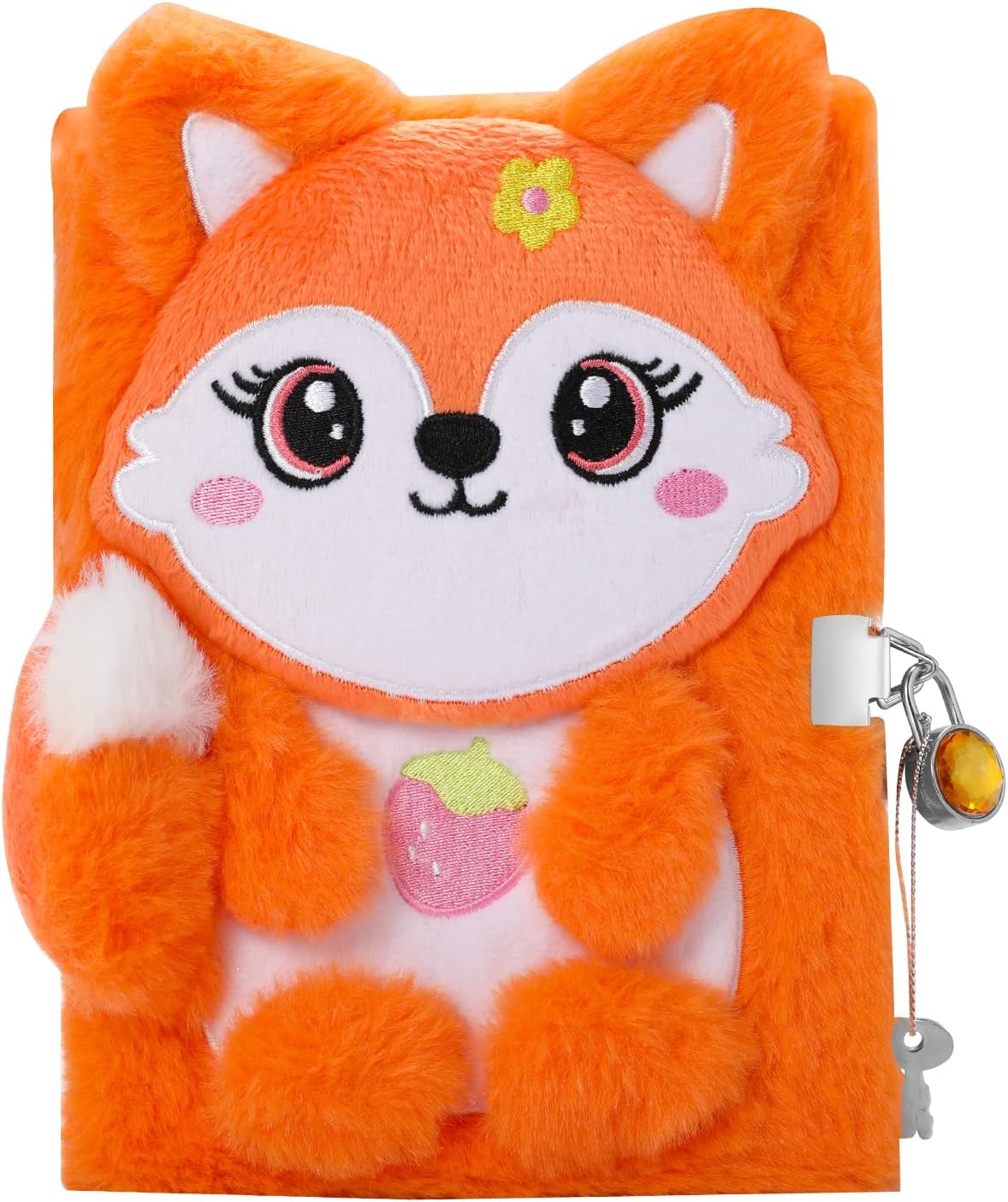 Amazon.com: YOYTOO Fox Diary for Girls with Lock and Keys, Plush Fox ...