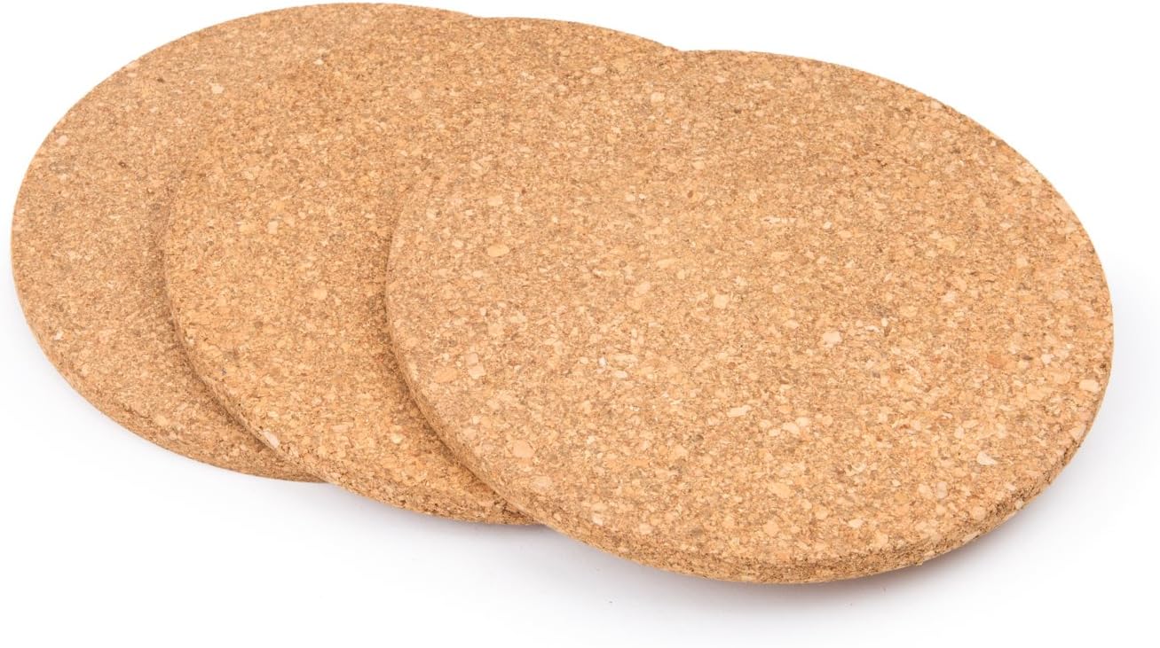 Amazon.com: Gocoffun Cork Trivet, 5 Pack 7.5inches Round Cork Coasters ...