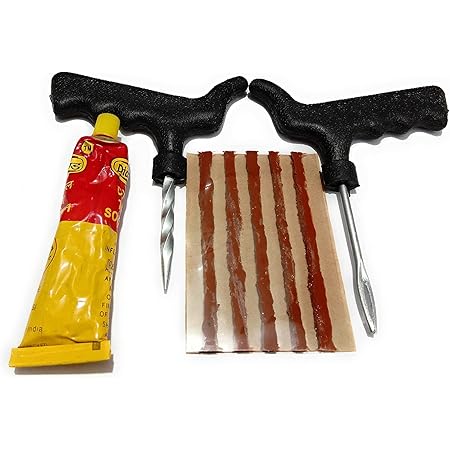 Seahorse Polymers Tubeless Tyre Puncture Repair Kit Puncher Patch Tools ...