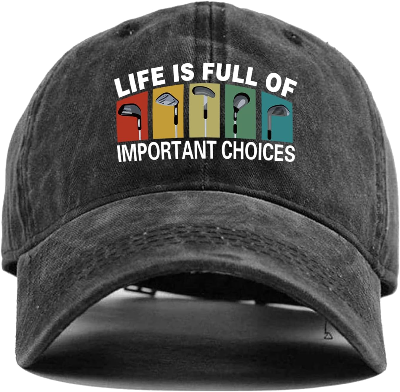 Dhecvbd Life is Full of Important Choices, Funny Vintage Baseball Caps ...