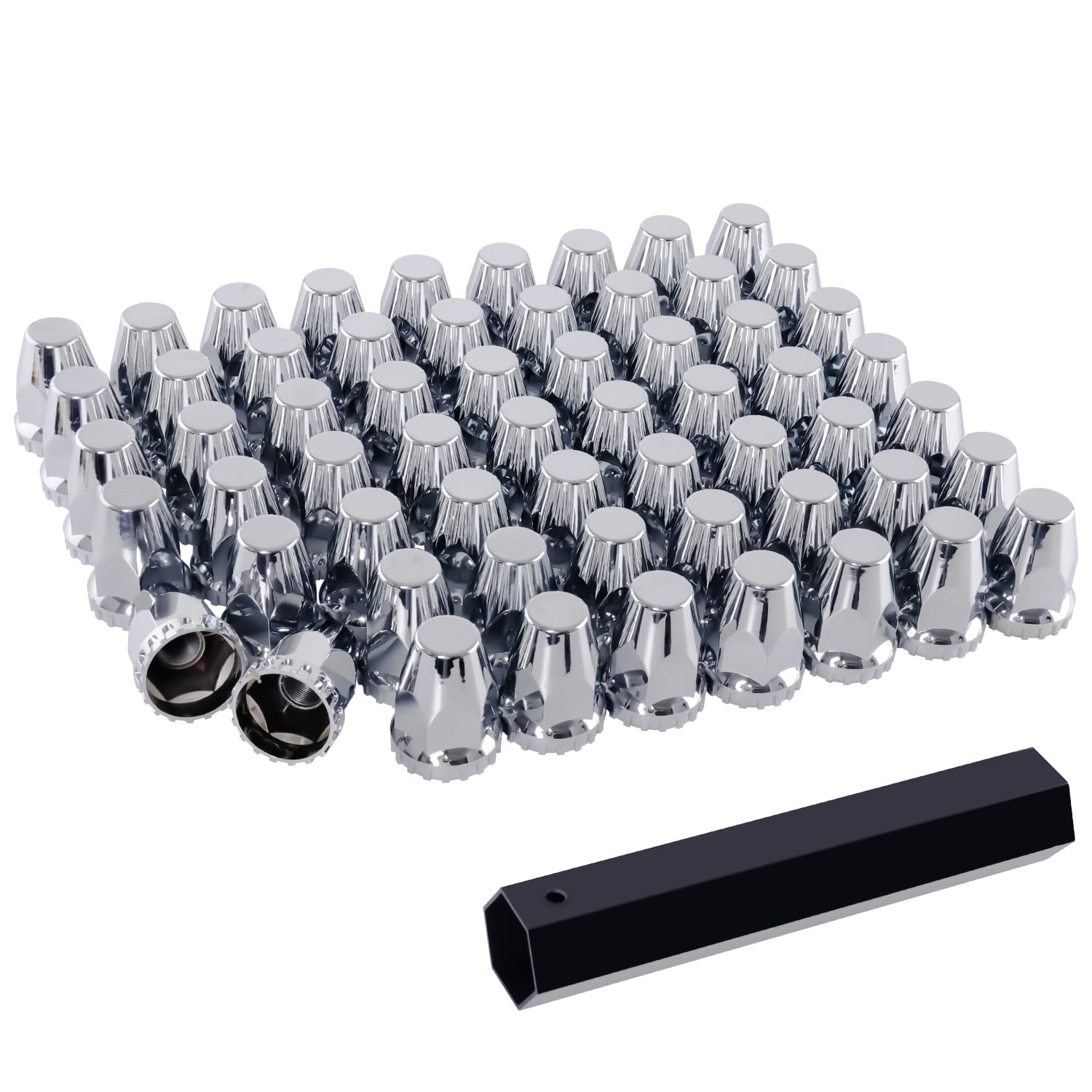 Snapklik.com : YiaChuii Lug Nut Covers, 33mm Chrome Screw-on Lug Nut ...