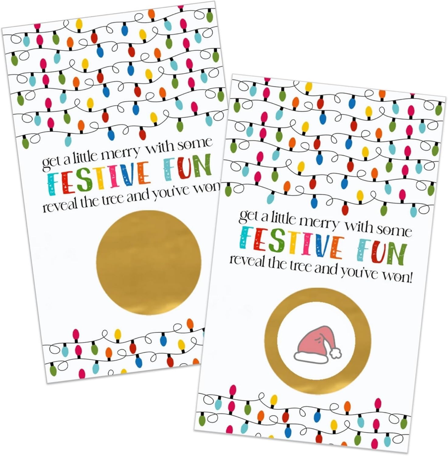 Amazon.com: Festive Lights Scratch Off Cards, Christmas Party Games for ...
