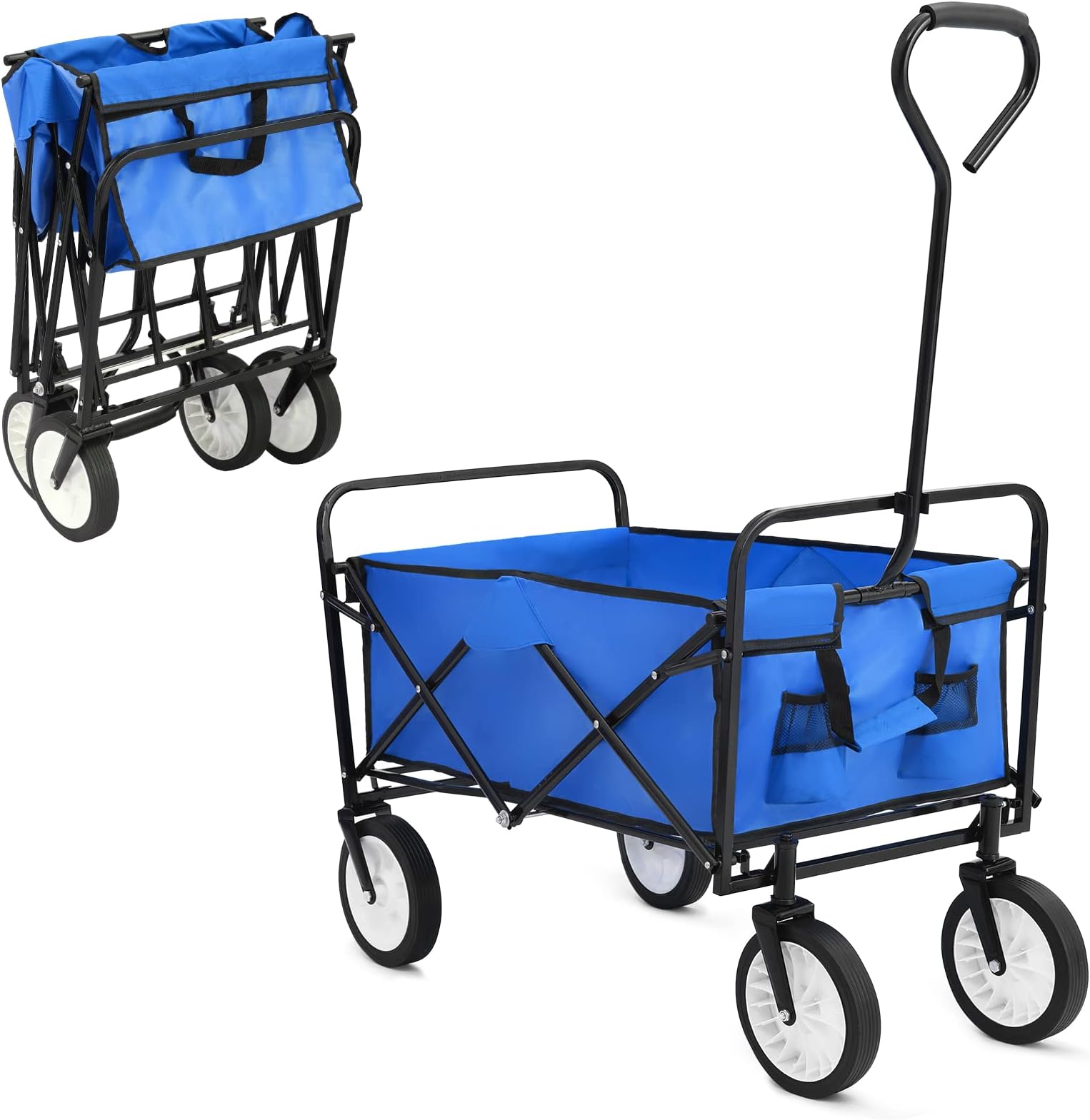 Merax Bollerwagen, Faltbar Handwagen mit verstellbare Griffe ...