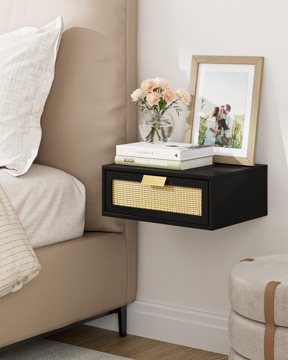 Amazon.com: Aobafuir Floating Nightstand, Small Modern Floating ...