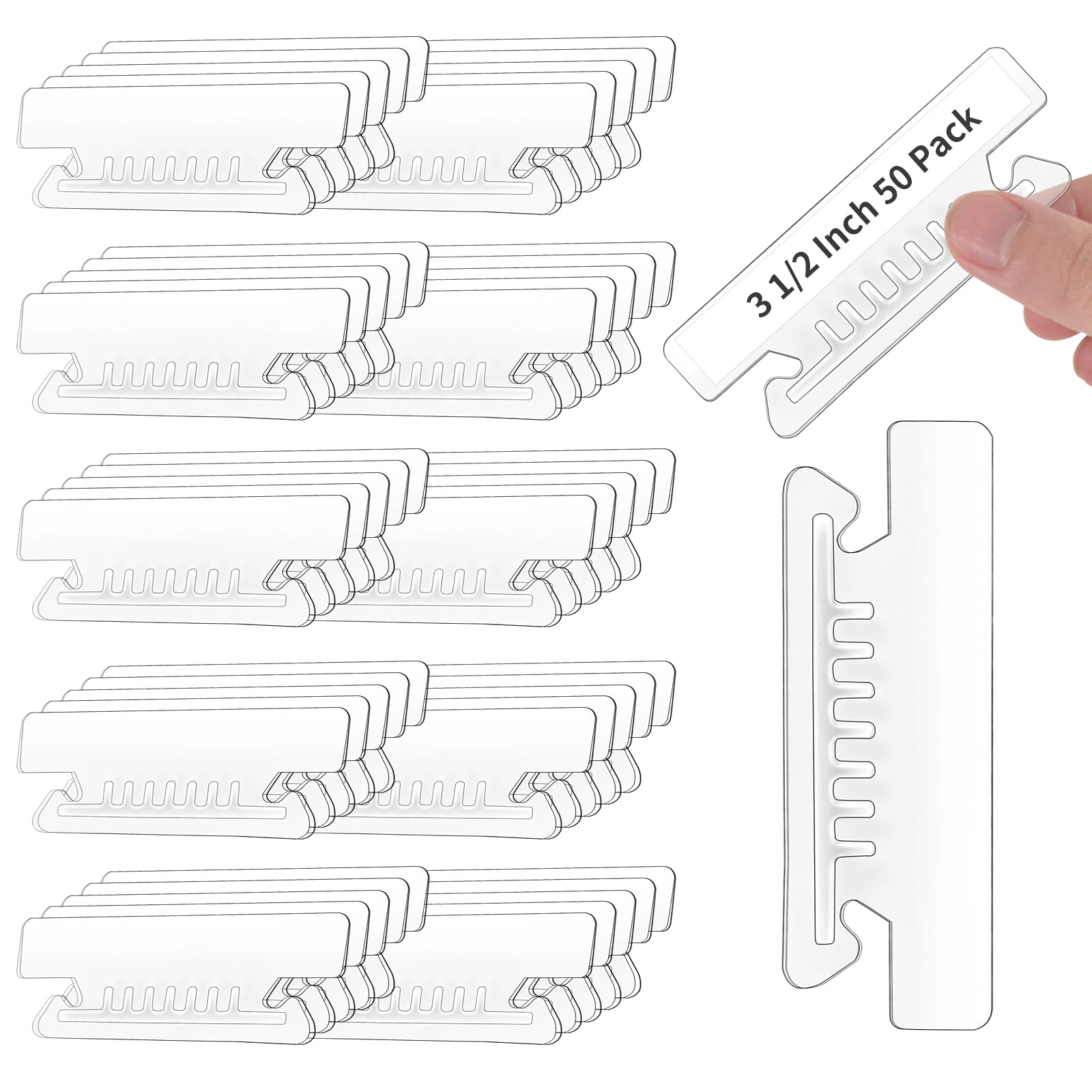 Amazon.com : 50 Pcs 3 1/2 Inch Hanging File Folder Tabs Plastic Tabs ...