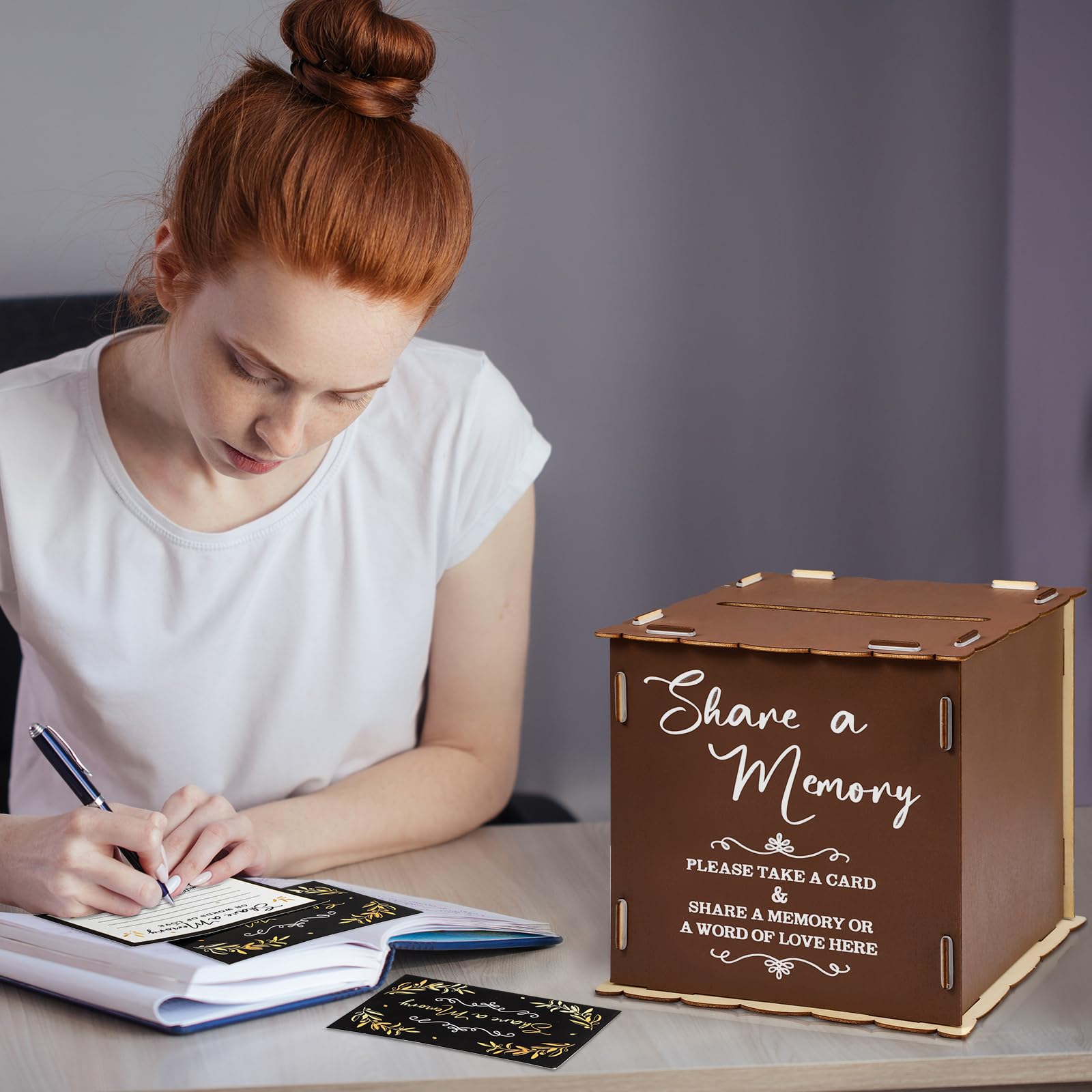 Snapklik.com : 50 Pcs Share A Memory Cards For Celebration Of Life, Memory Wooden Box Funeral ...