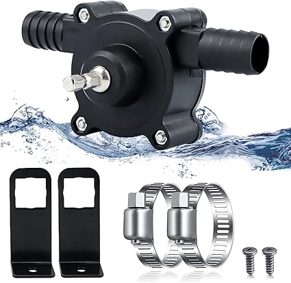 Jognee Mini Electric Drill Pump Portable Water Pump, Hand Powered Self ...