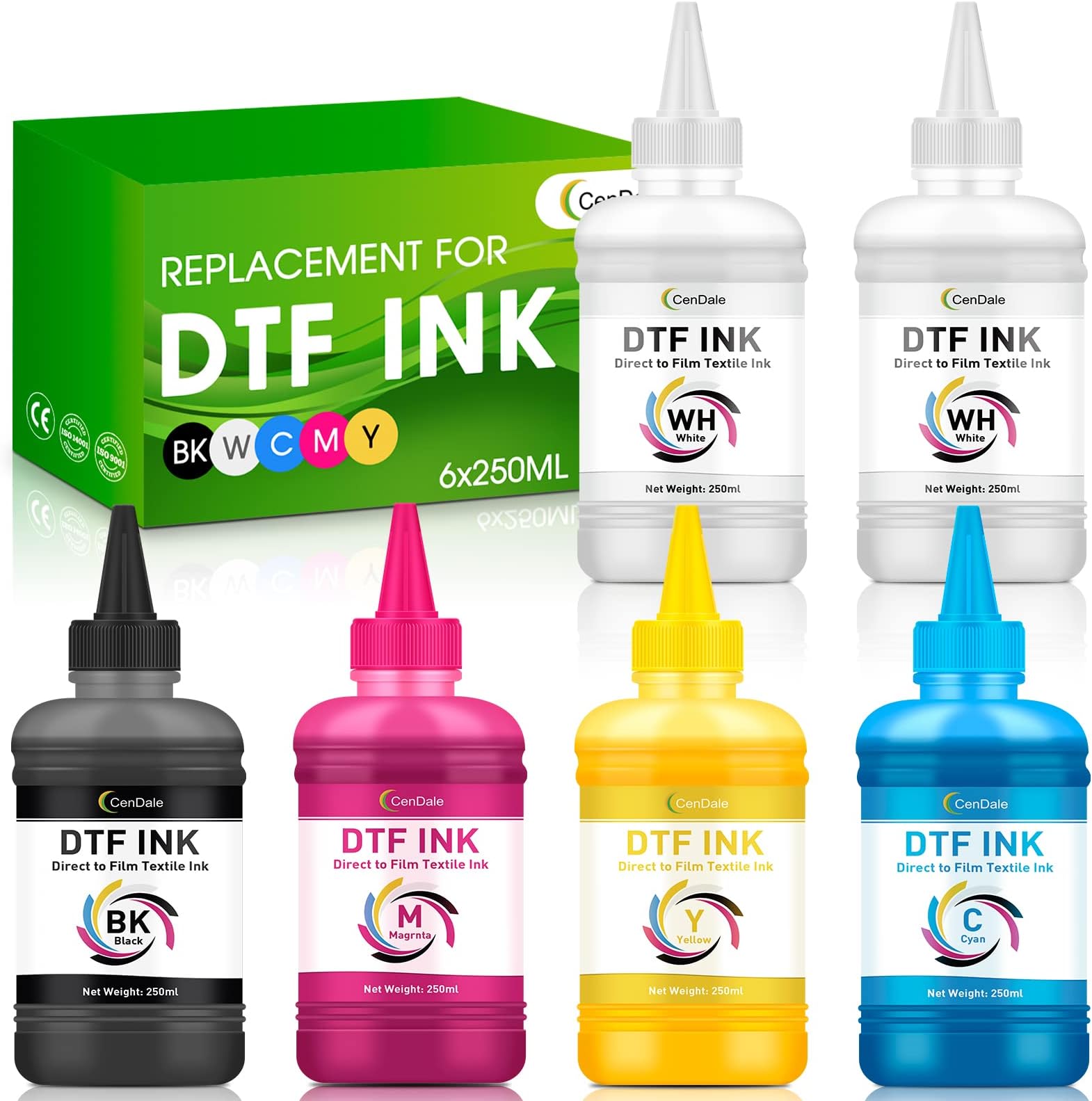 Amazon.com : Jecqbor DTF Transfer Ink 600ML for PET Film, Premium ...