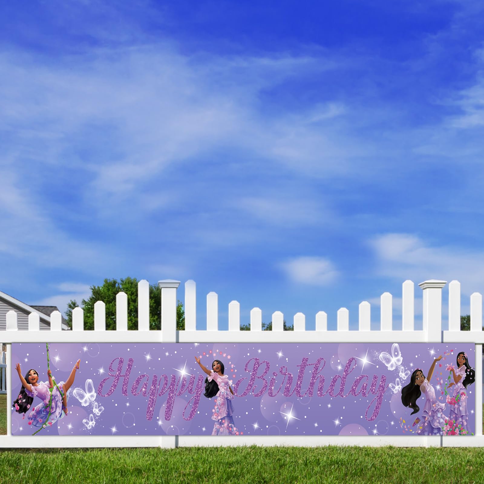 Amazon.com : Large Encanto Isabella Happy Birthday Banner for Girls ...