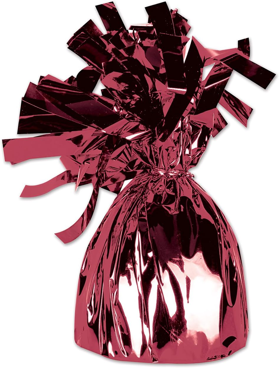 Amazon.com: Metallic Wrapped Balloon Weight (maroon) Party Accessory (1 ...