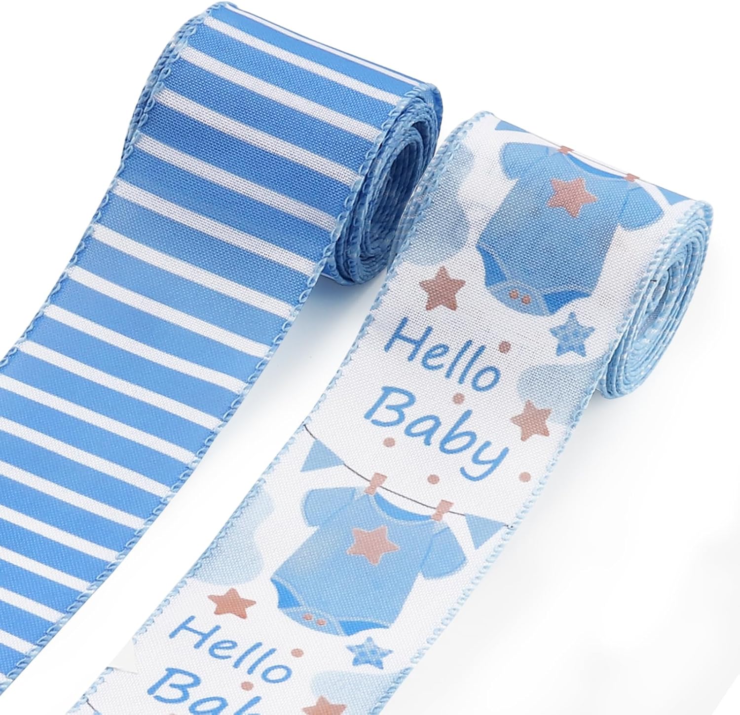 Amazon.com: Habbiful 10 Yards Baby Shower Ribbon Baby Boy Burlap Ribbon ...