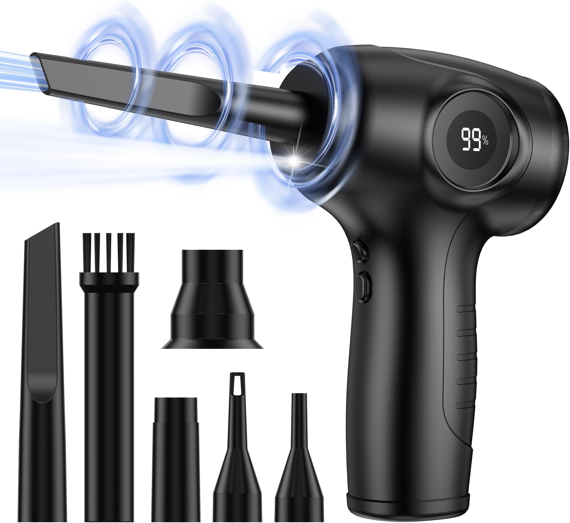 Amazon.com: Cielurfa Mini Portable Cordless Air Duster, Compressed Air ...