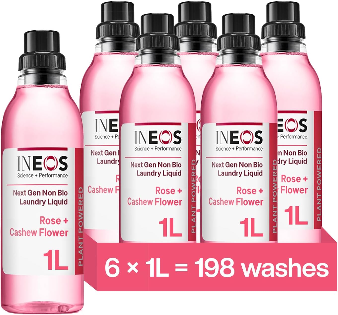 INEOS Next-Gen Non Bio Laundry Washing Liquid Detergent, 198 Washes (6 ...