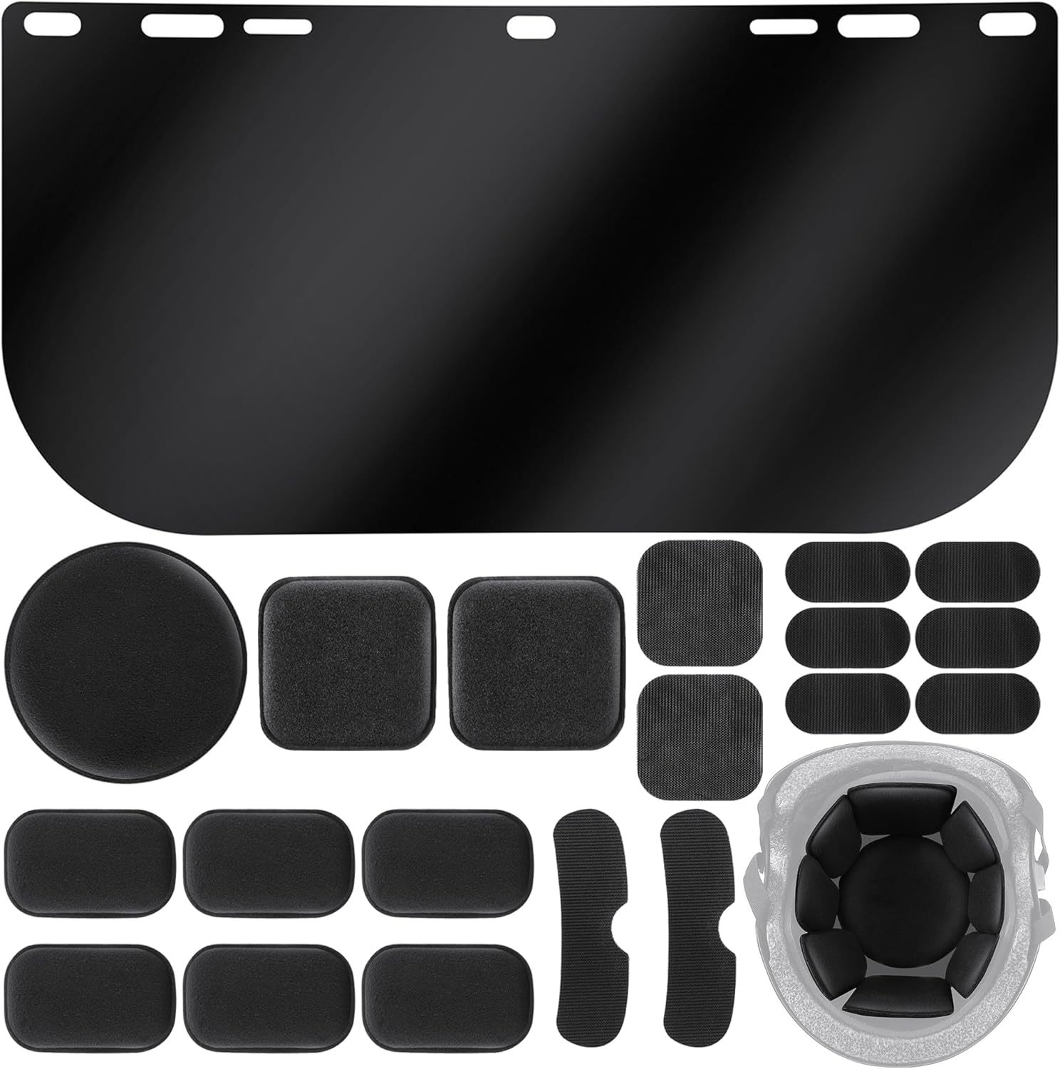 Feekoon 1 Pack Face Shield Replacement Lens with Helmet Pads, Tinted ...