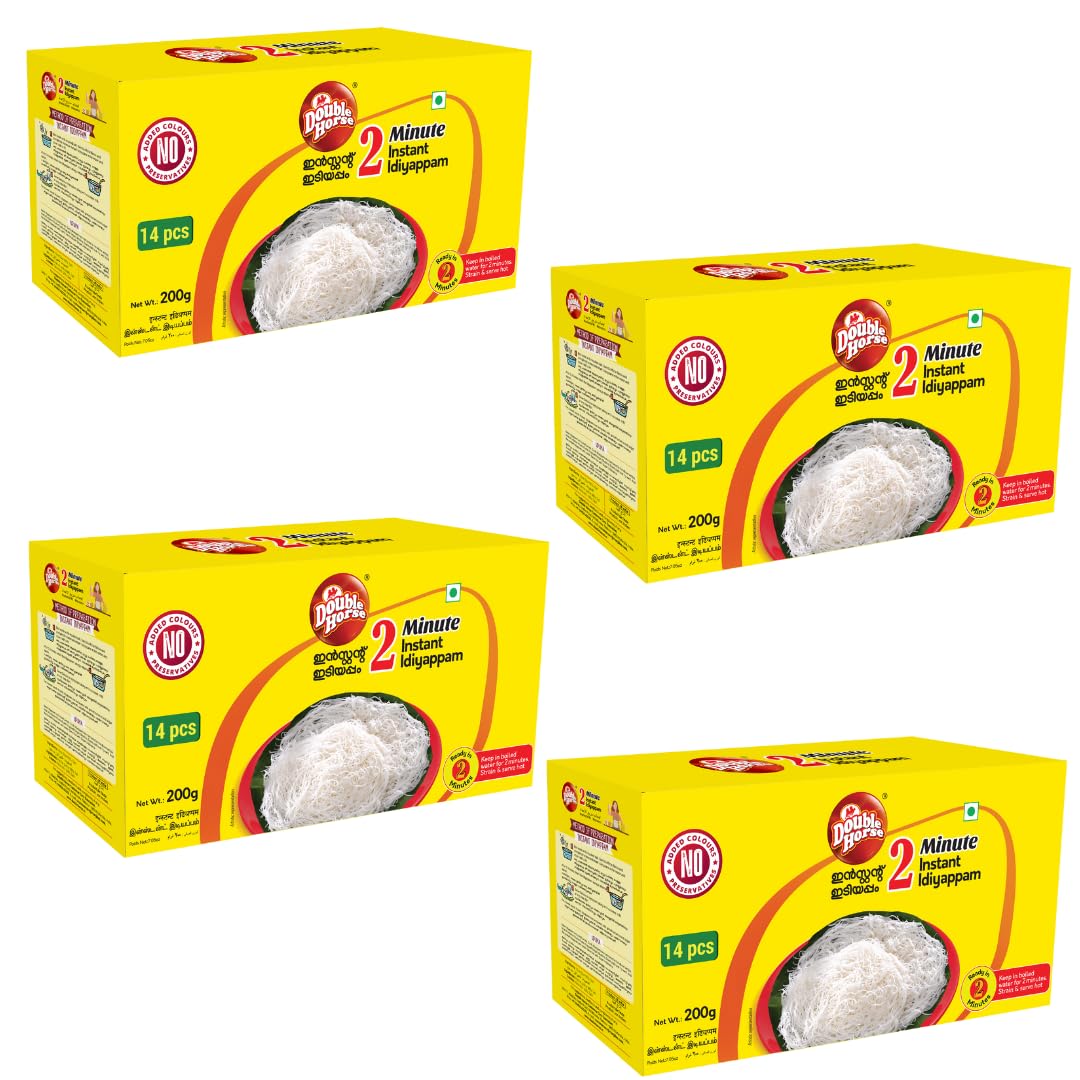 Double Horse Quick & Easy Instant White Idiyappam, 200 Gram X 4|Nool ...