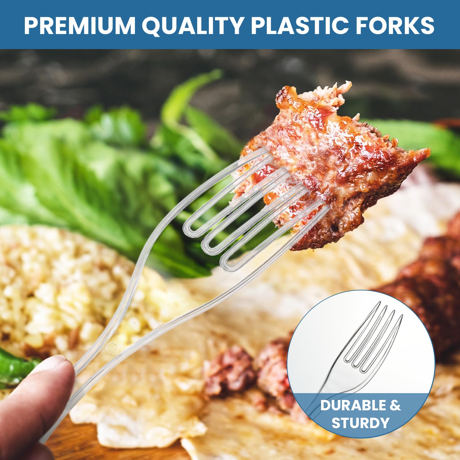 Snapklik.com : 600 Count Clear Plastic Forks Bulk Clear Plastic ...