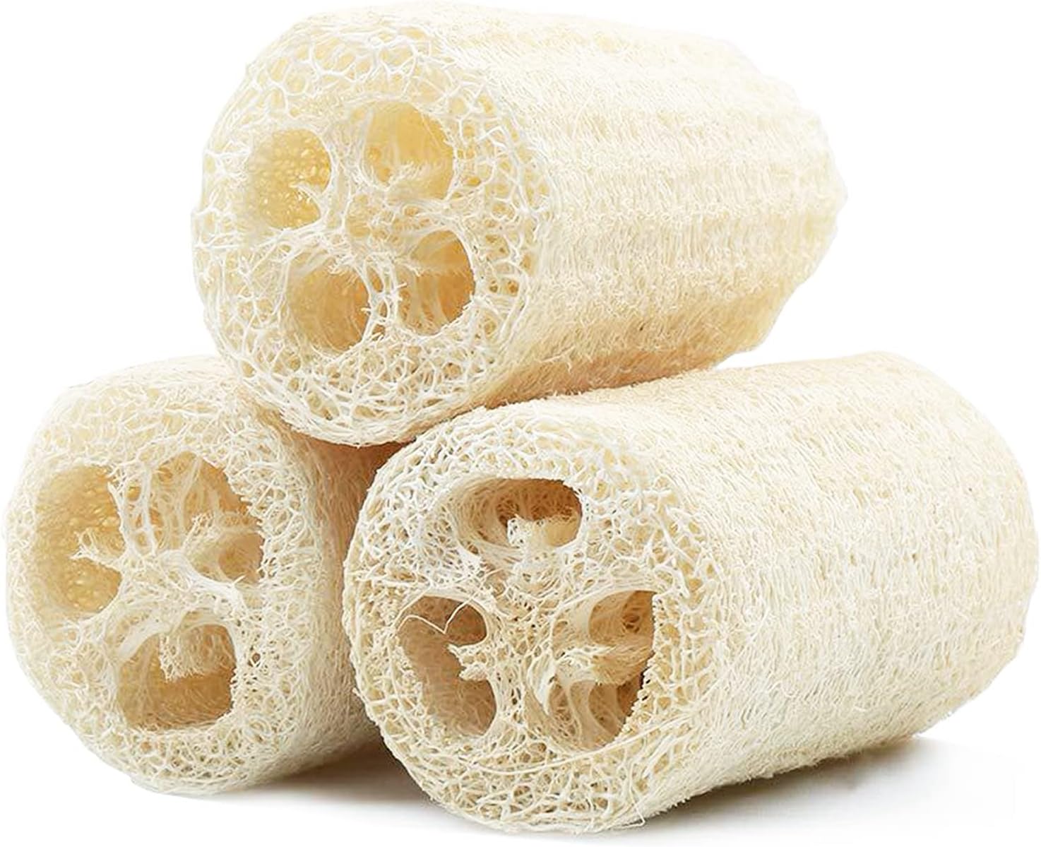 Amazon.com: 3 Pcs Loofah Scouring Pads Round, Natural Material Cleaning ...