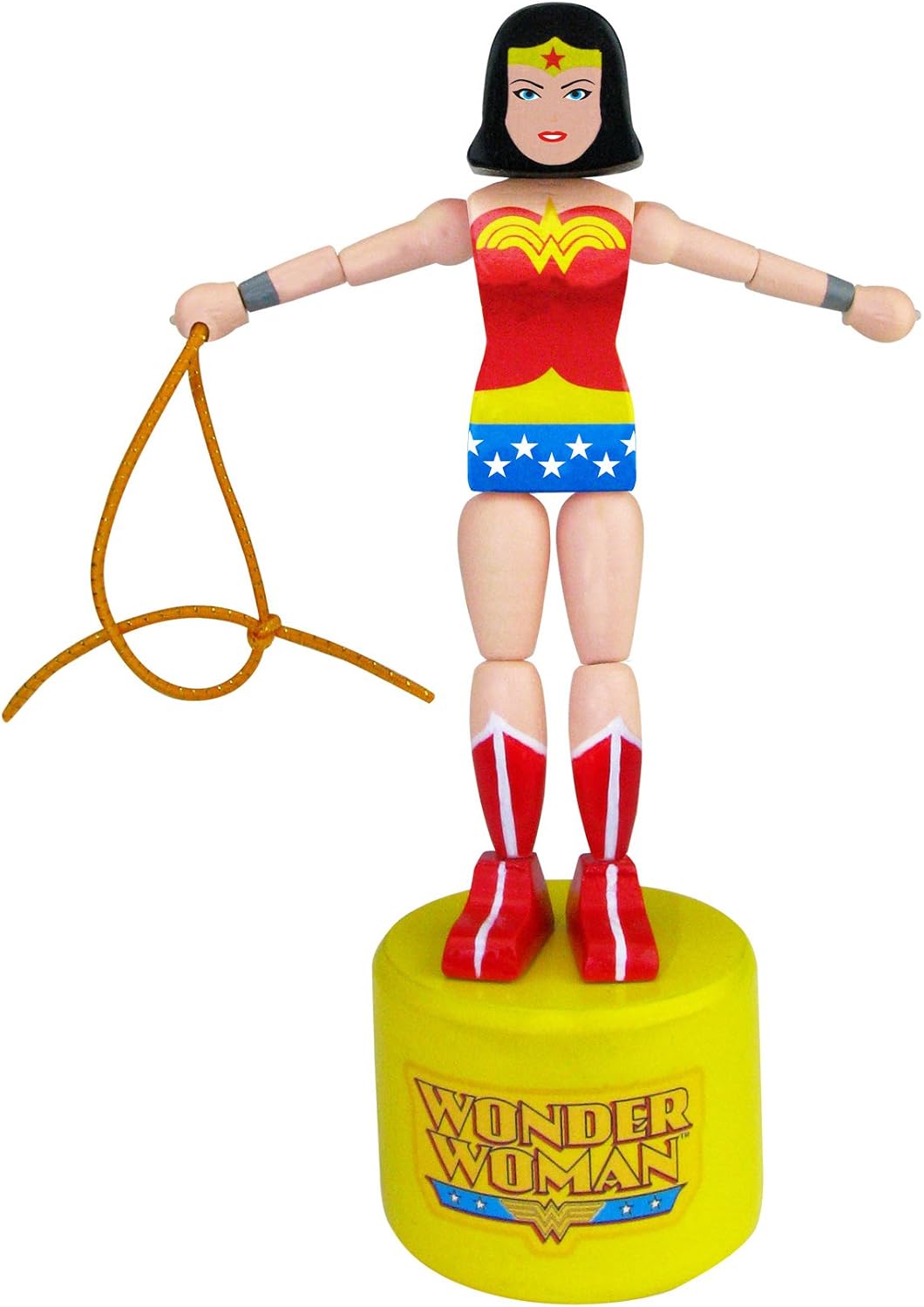 Amazon.com: Entertainment Earth DC Comics Wonder Woman Wood Push Puppet ...