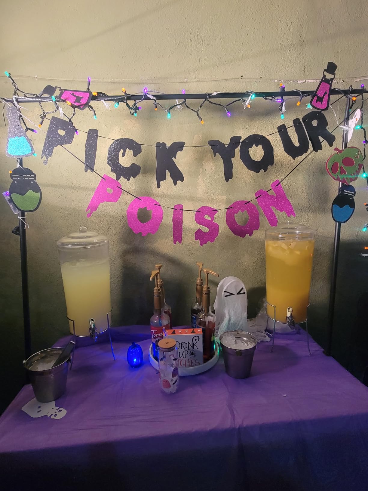Amazon.com: PTFNY Glittery Pick Your Poison Banner Hocus Pocus ...