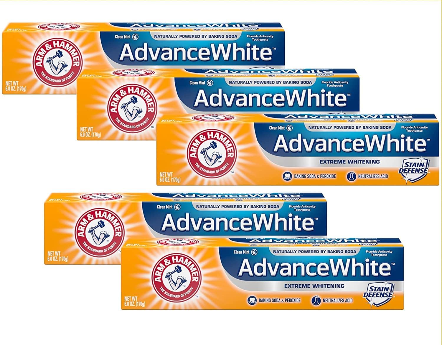 Amazon.com : Arm & Hammer Advance White Toothpaste, Clean Mint Flavor ...