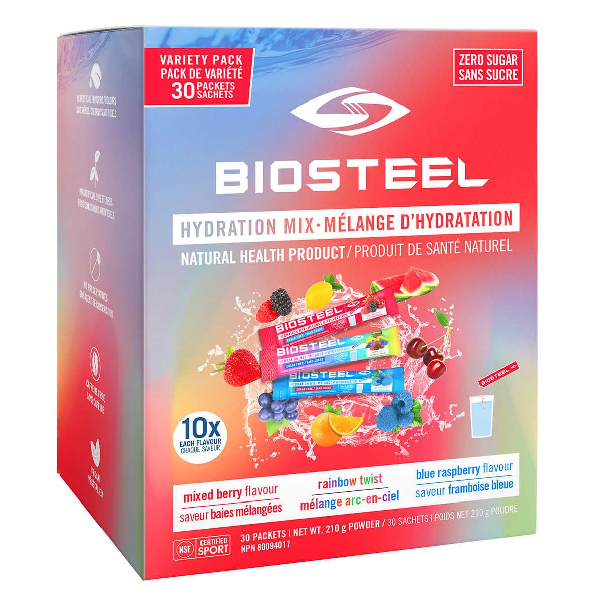 Amazon.com : Biosteel Hydration Mix Variety Pack Sachets, 30 pieces ...