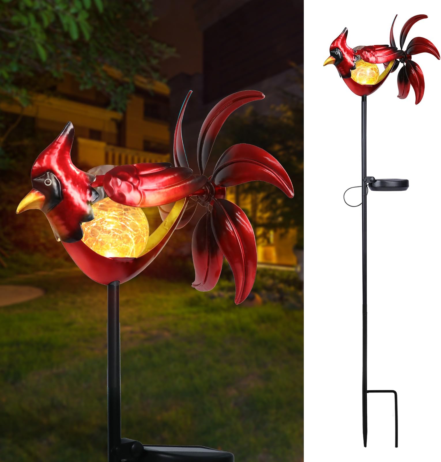 Amazon.com: Solar Lights Outdoor Wind Spinner Solar Lights Outdoor ...