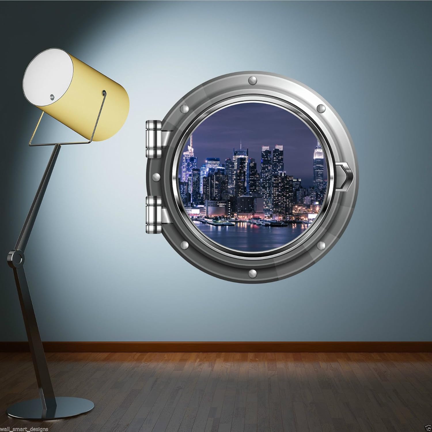 Amazon.com: FULL COLOUR NEW YORK CITY PORTHOLE WALL STICKER ROOM DECAL ...